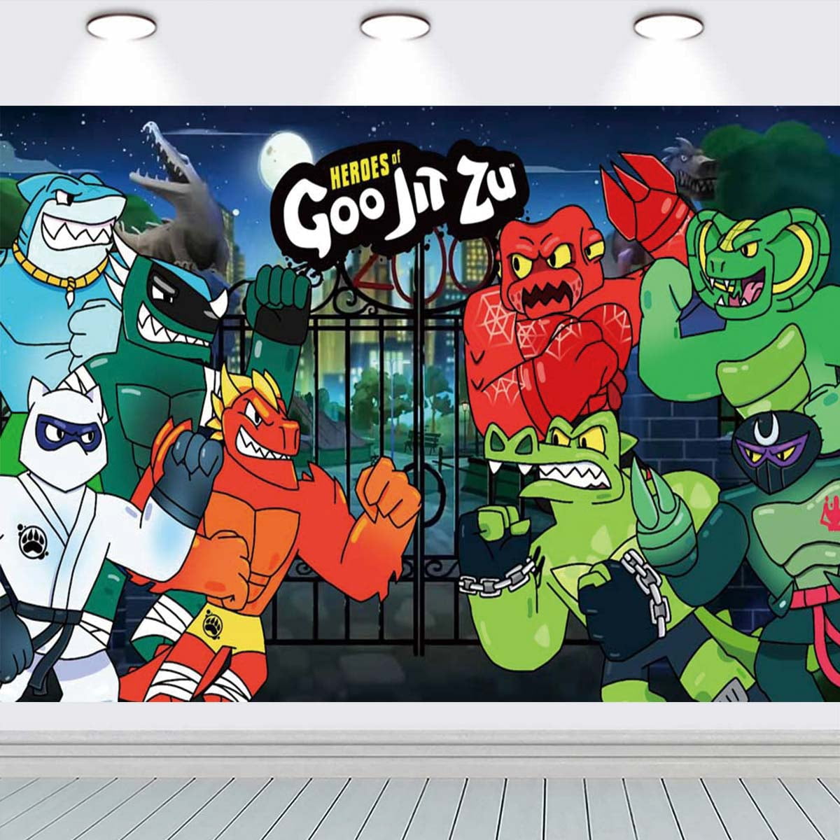 Heroes of Goo Jit Zu Backdrop school Taspestry Wall Decor Banner Party ...