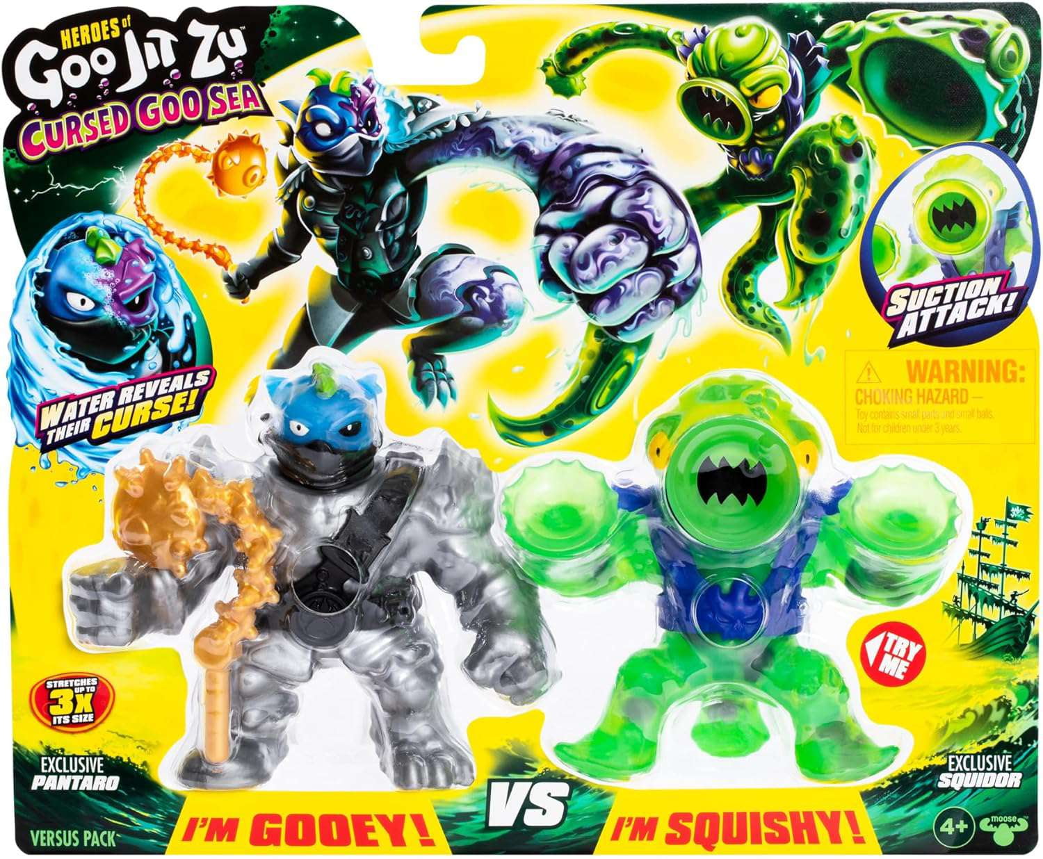 Heroes of Goo Jit Zu Cursed Goo Sea Pantaro & Squidor Action Figure 2 ...
