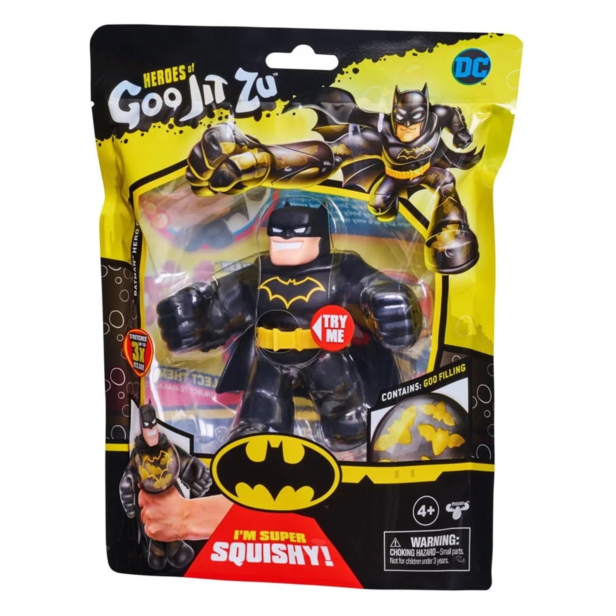 Heroes of Goo Jit Zu DC Hero Pack Batt-man Squishy 5" Figure - Walmart.com