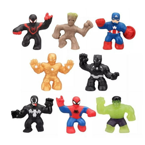 Heroes of Goo Jit Zu Marvel Minis 2.5-inch Mega 8 Pack, Stretchy Goo ...
