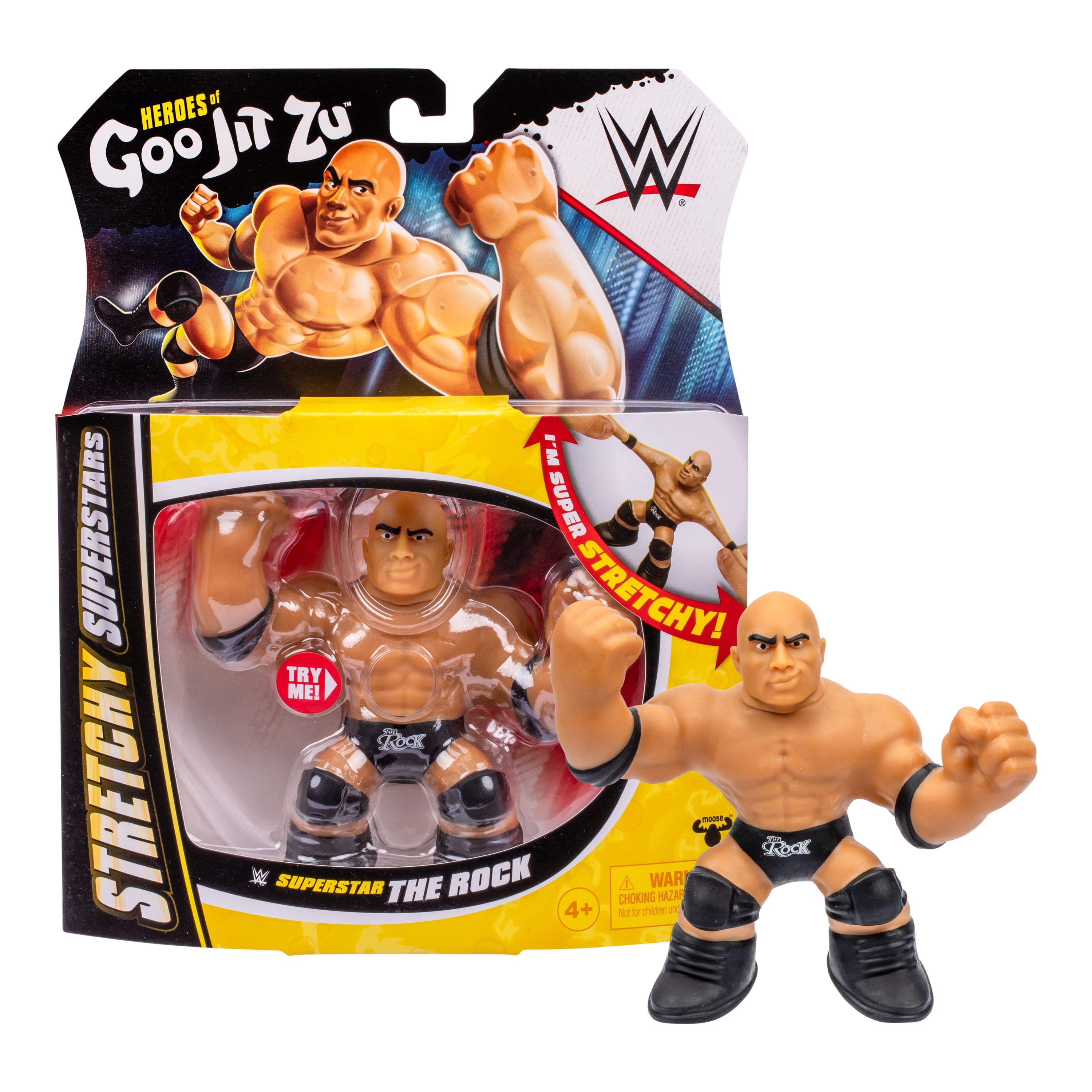 Heroes of Goo Jit Zu WWE Stretchy Superstars The Rock, Stretchy Action ...