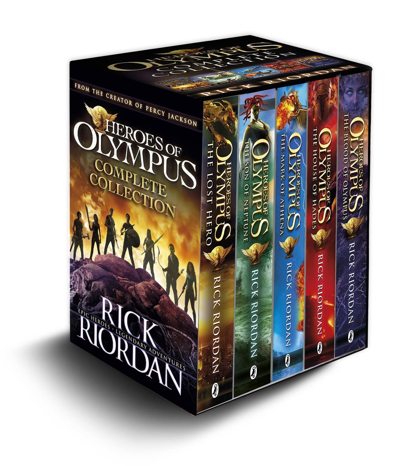 Puffin Heroes of Olympus Complete Collection, 5 Paperback Books by Rick ...