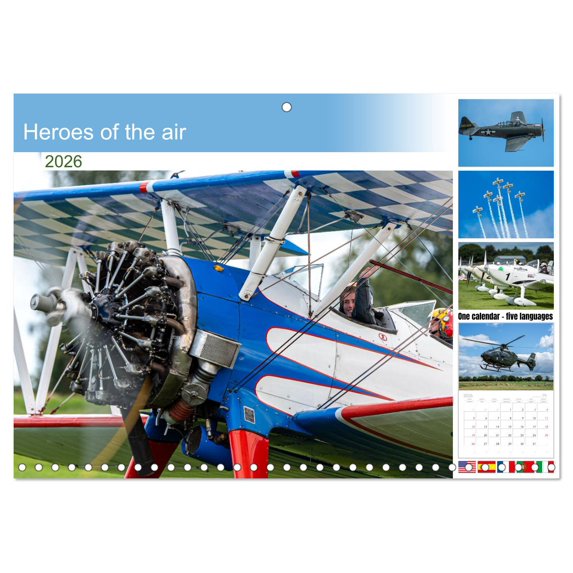 Heroes of the air (Monthly Wall Calendar 2026 11.7 x 16.5 (open ...