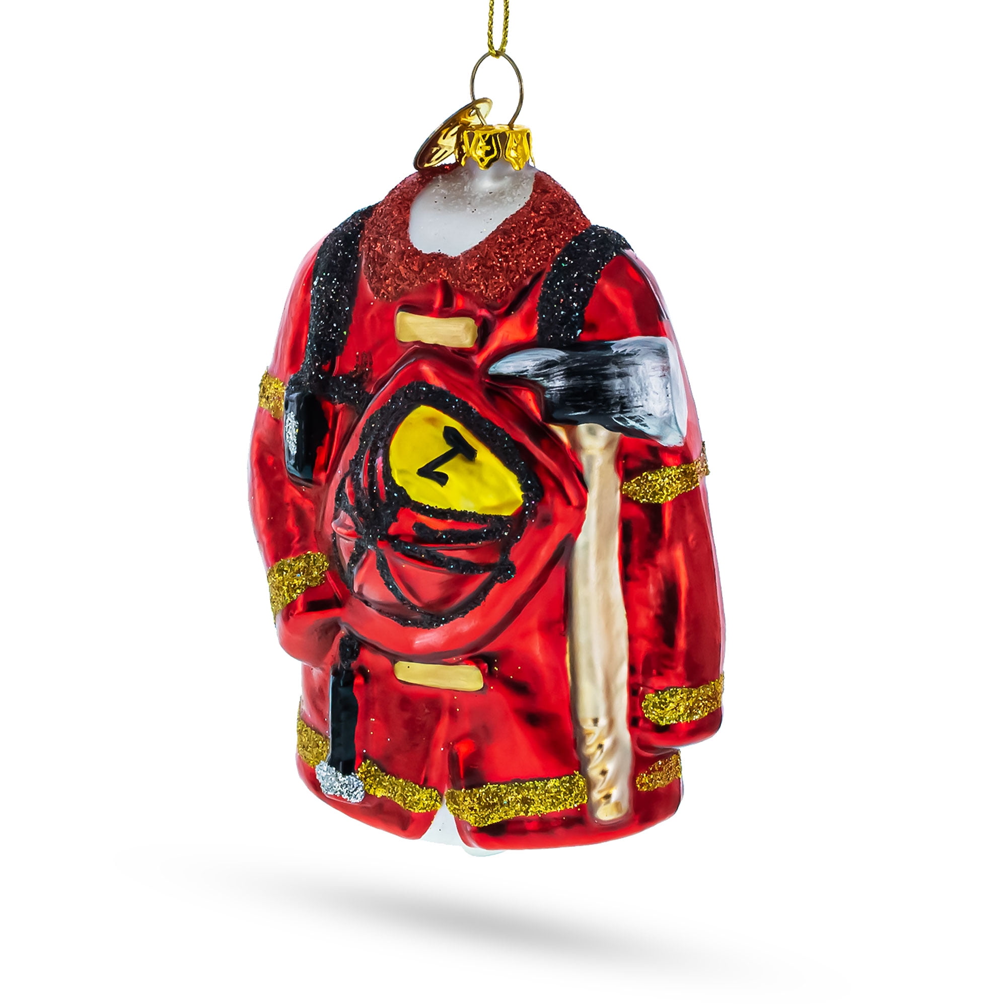 Heroic Fireman Uniform Glass Christmas Ornament - Walmart.com