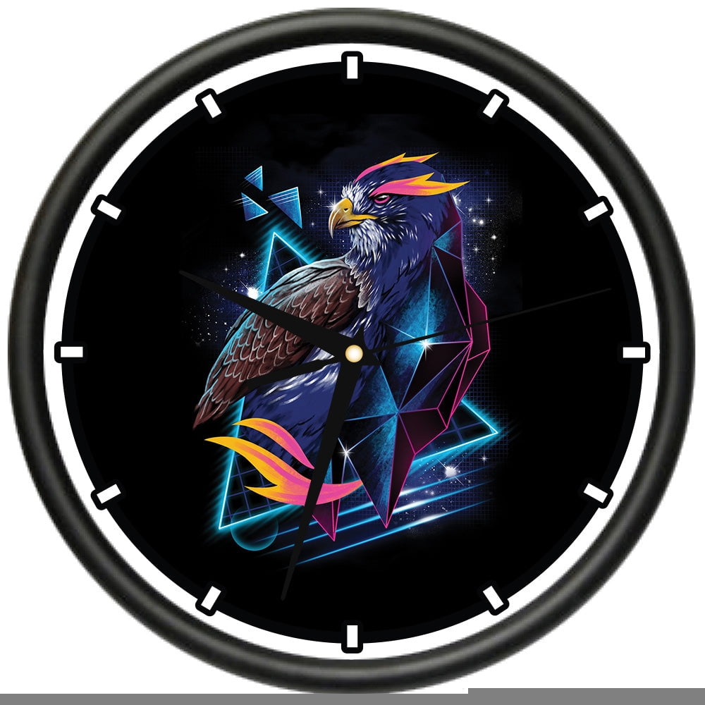 Heroic Hawk Design Wall Clock | Precision Quartz Movement | Décor For ...