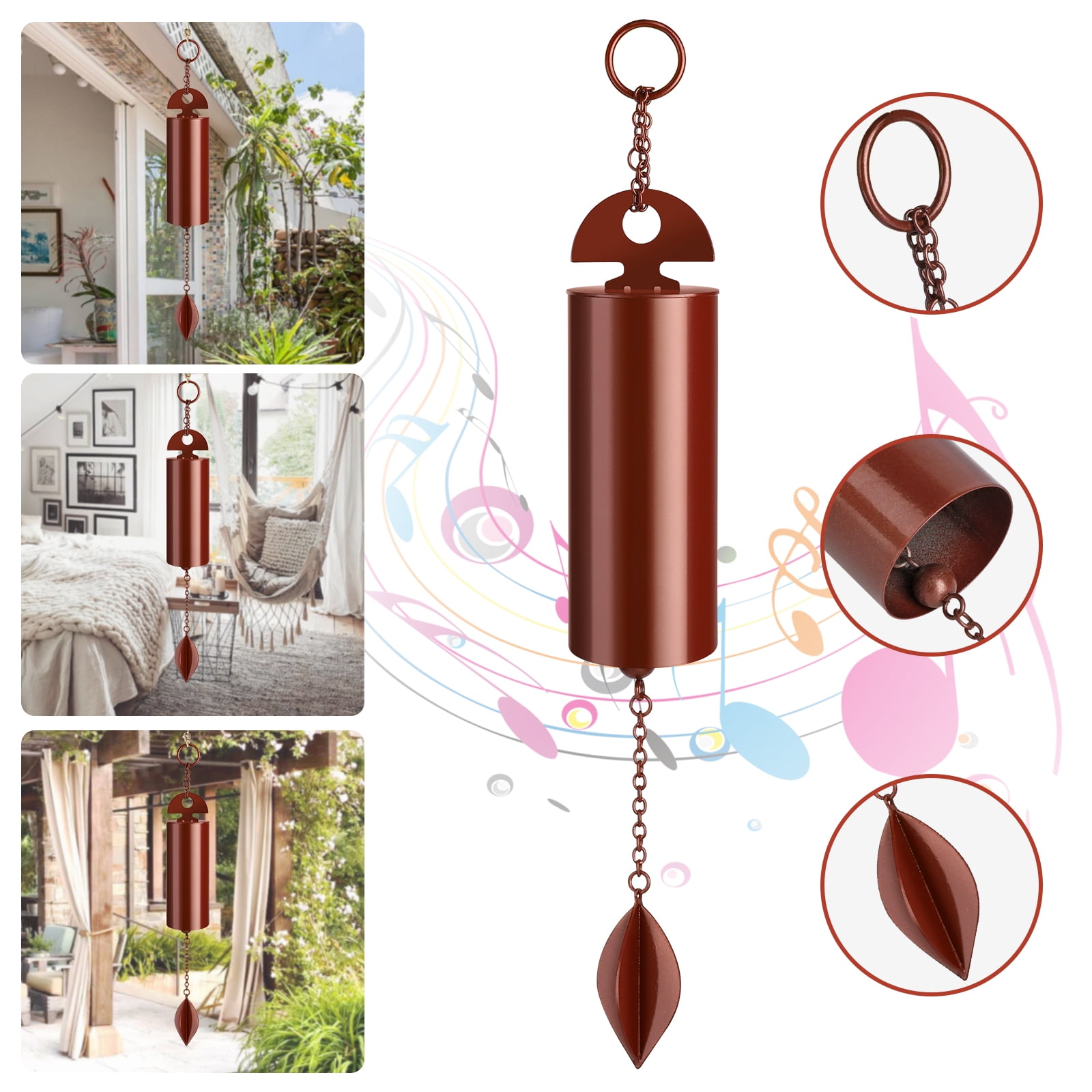 Heroic Windbell Metal Wind Chimes Deep Resonance Serenity Bell Garden ...
