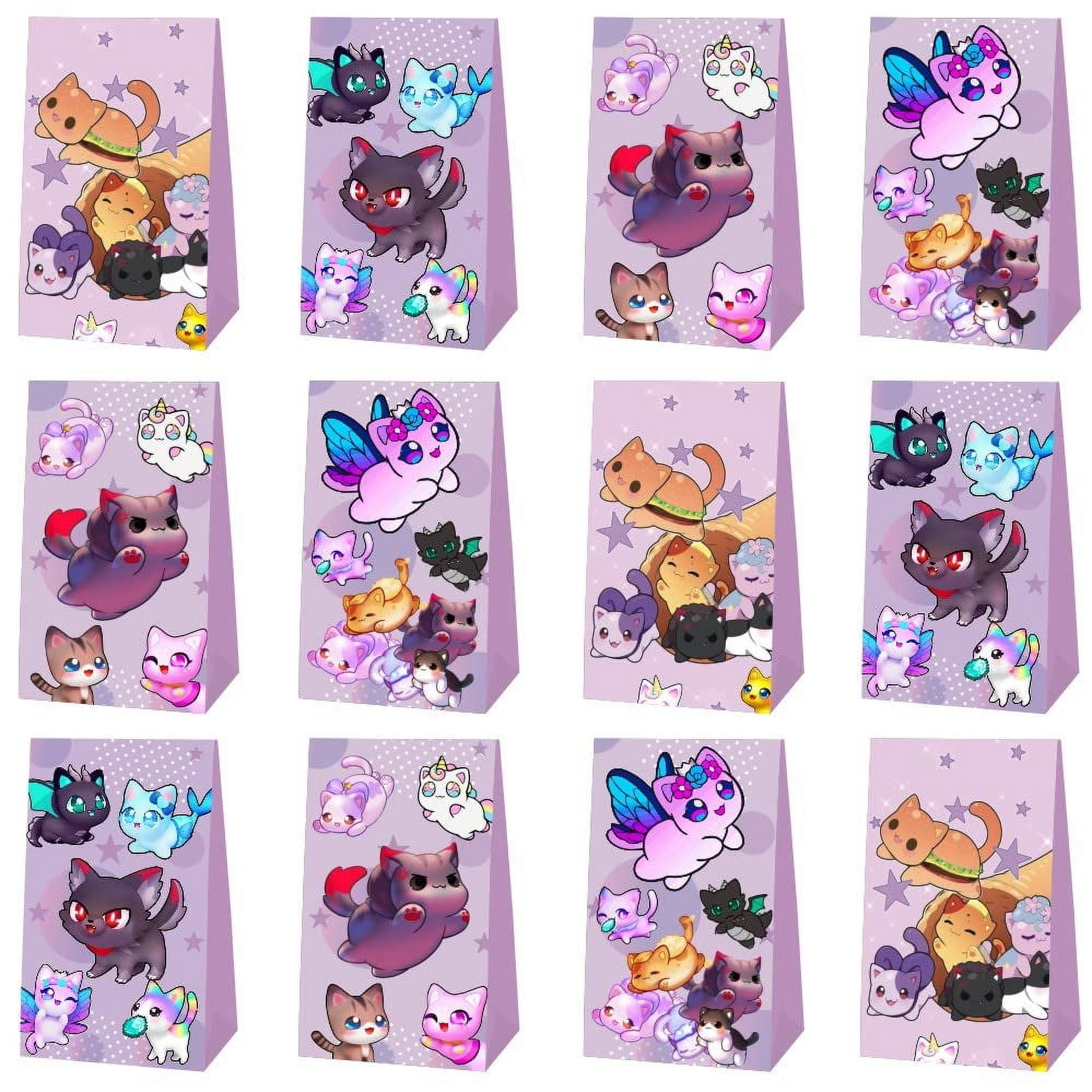 Heromg 12 Pack Meemeows Party Favor Gift Bags, Meemeows Party Supplies ...