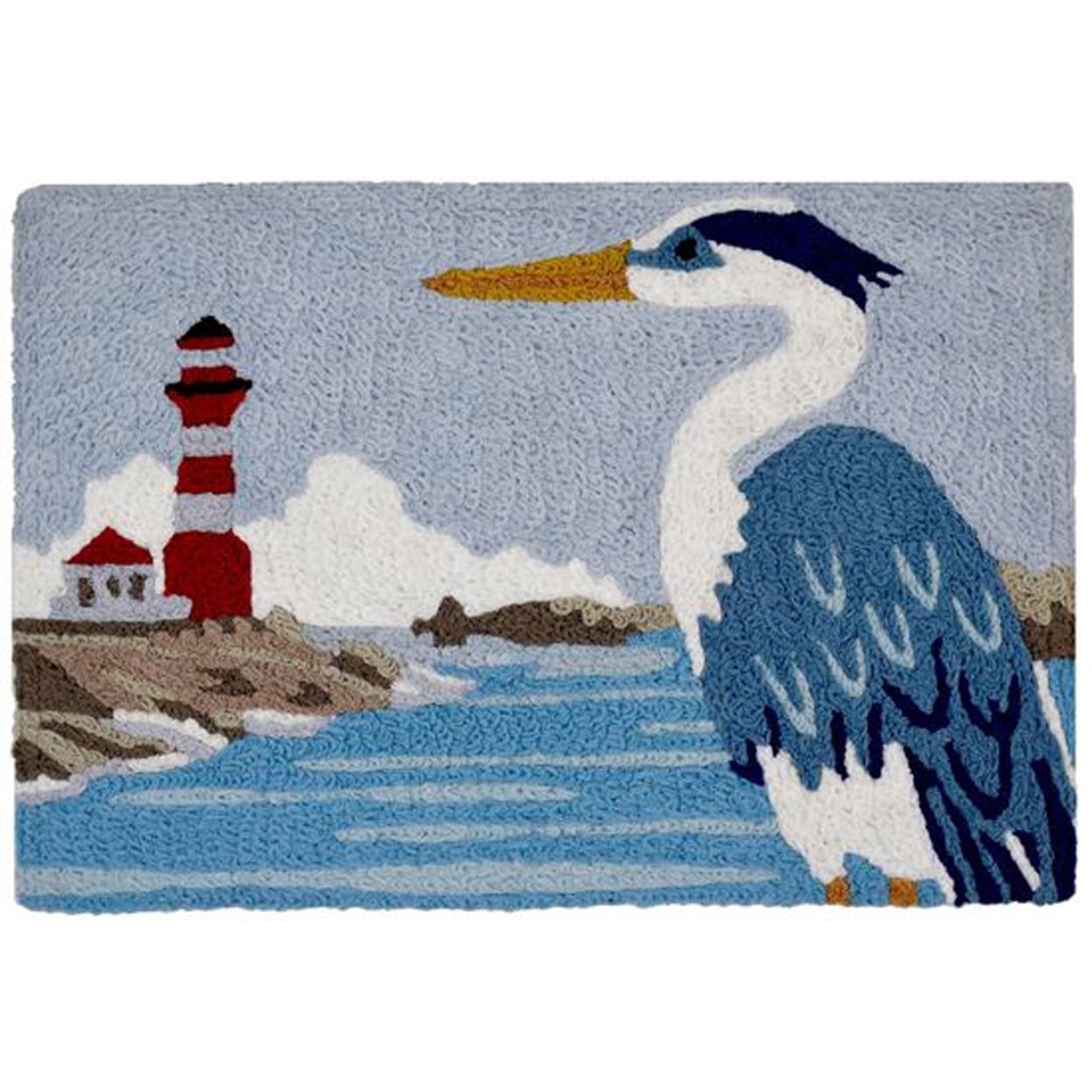 Heron And Lighthouse Jellybean Accent Washable Rug 20" x 30" JB-SFG052 ...
