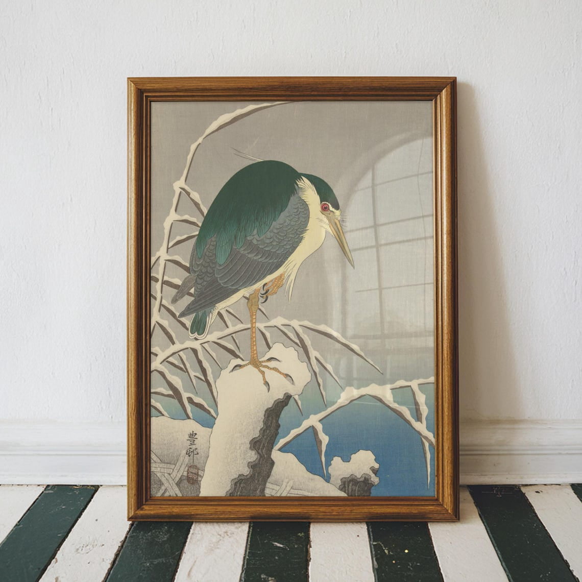 Heron In The Snow, Vintage Japanese Art, Ohara Koson, Japanese Wall Art ...