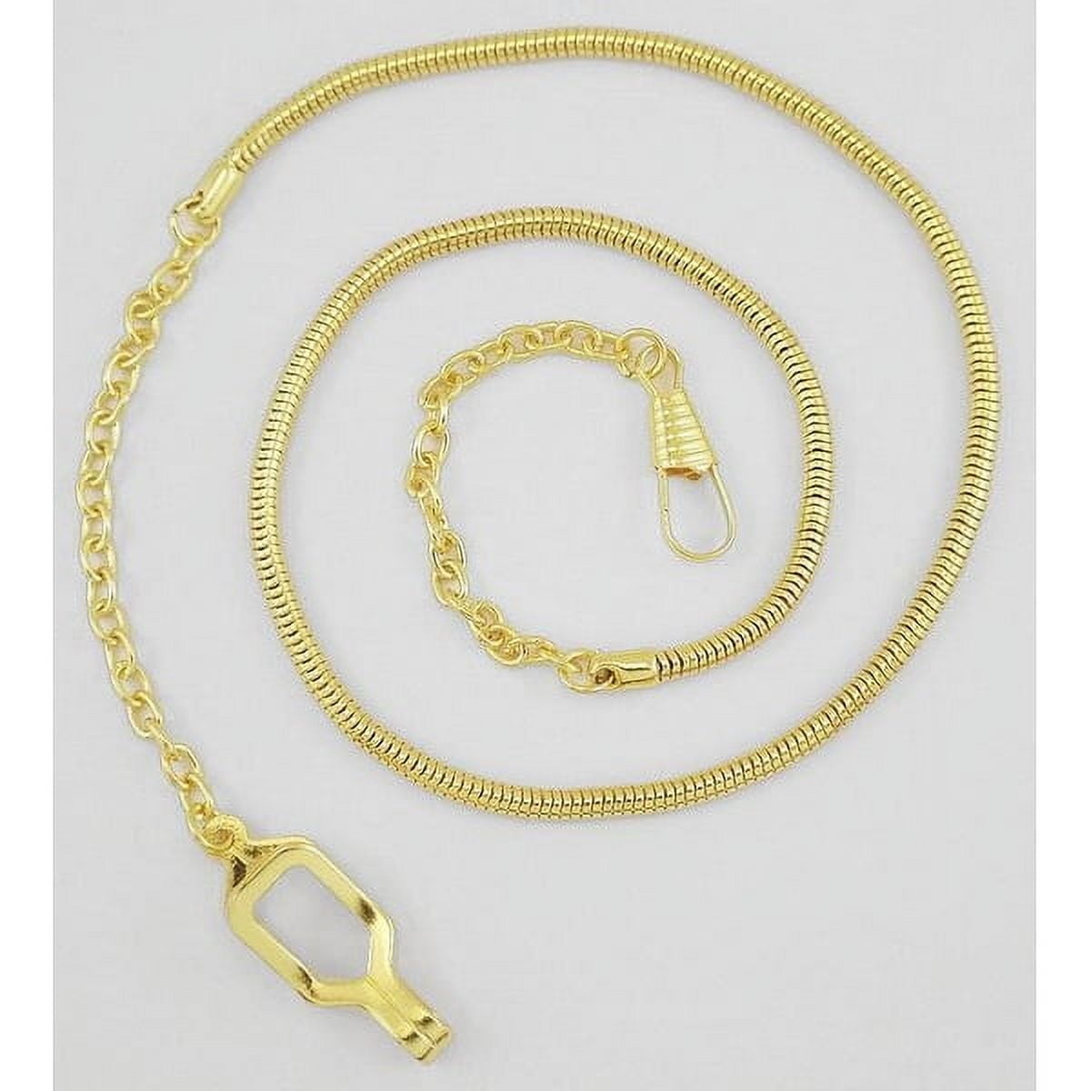 Hero’s Pride 21" Whistle Chain with Epaulette Clasp, Gold Finish ...