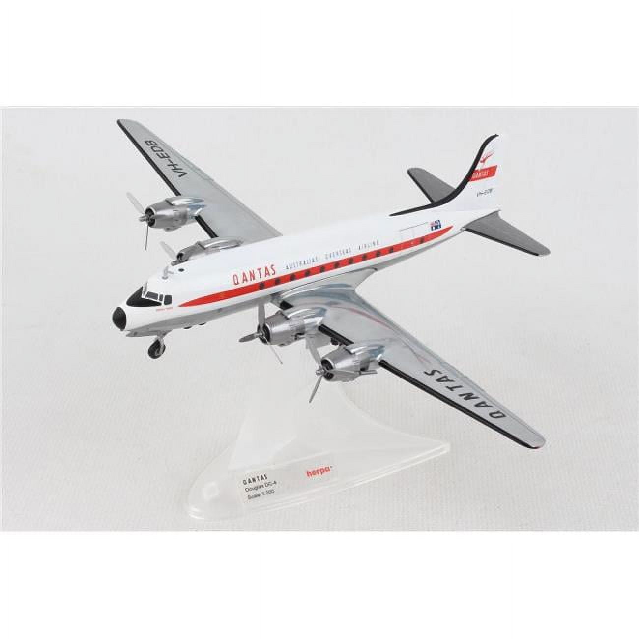 Herpa 200 Scale Commercial & Private 1 by 200 Scale Qantas DC-4 Model ...