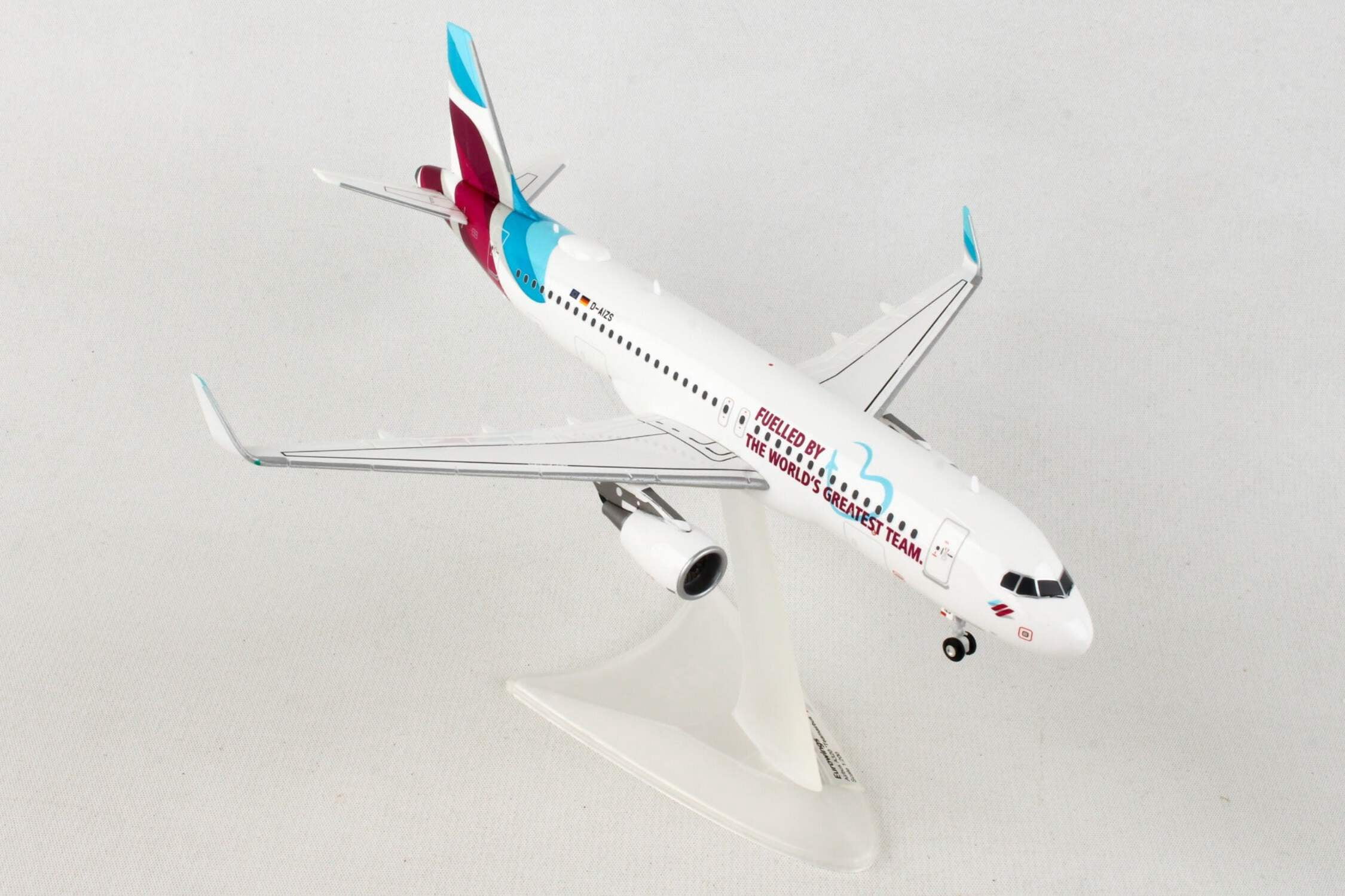 Herpa HE571838 1-200 Scale Eurowings A320 Teamflieger Model Airplane ...