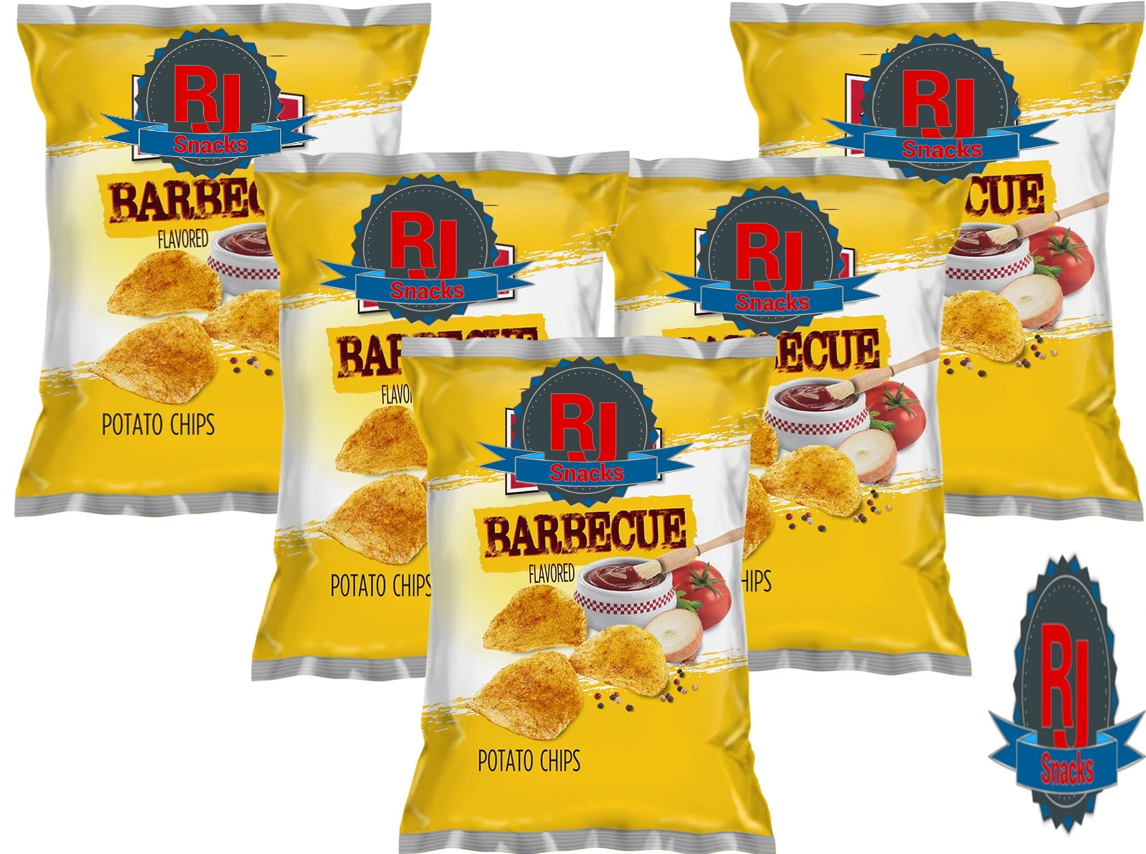 Herr`s BBQ Potato Chips 1 oz Pack of 24 (Curated by RJ Snacks ...