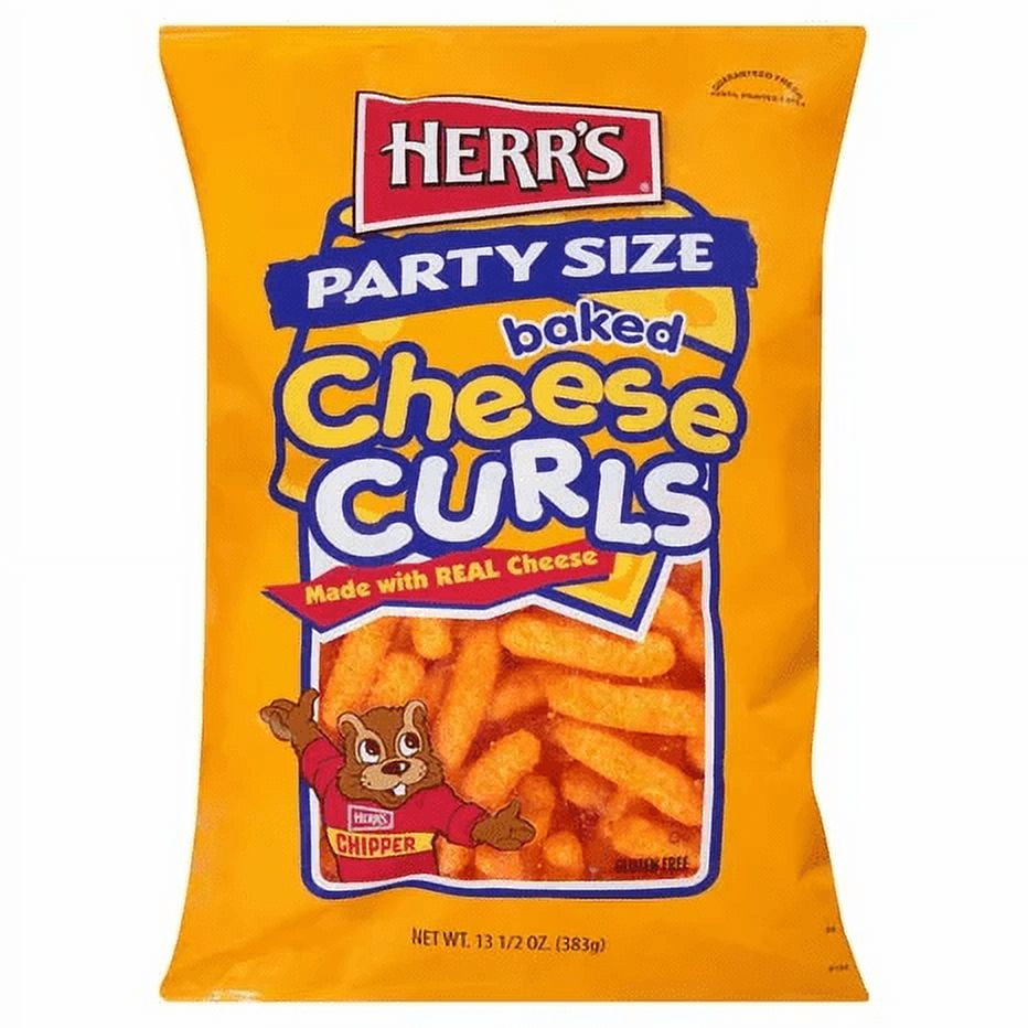Herr's Baked Cheese Curls, Made with Real Cheddar Cheese, 3 Party Size ...