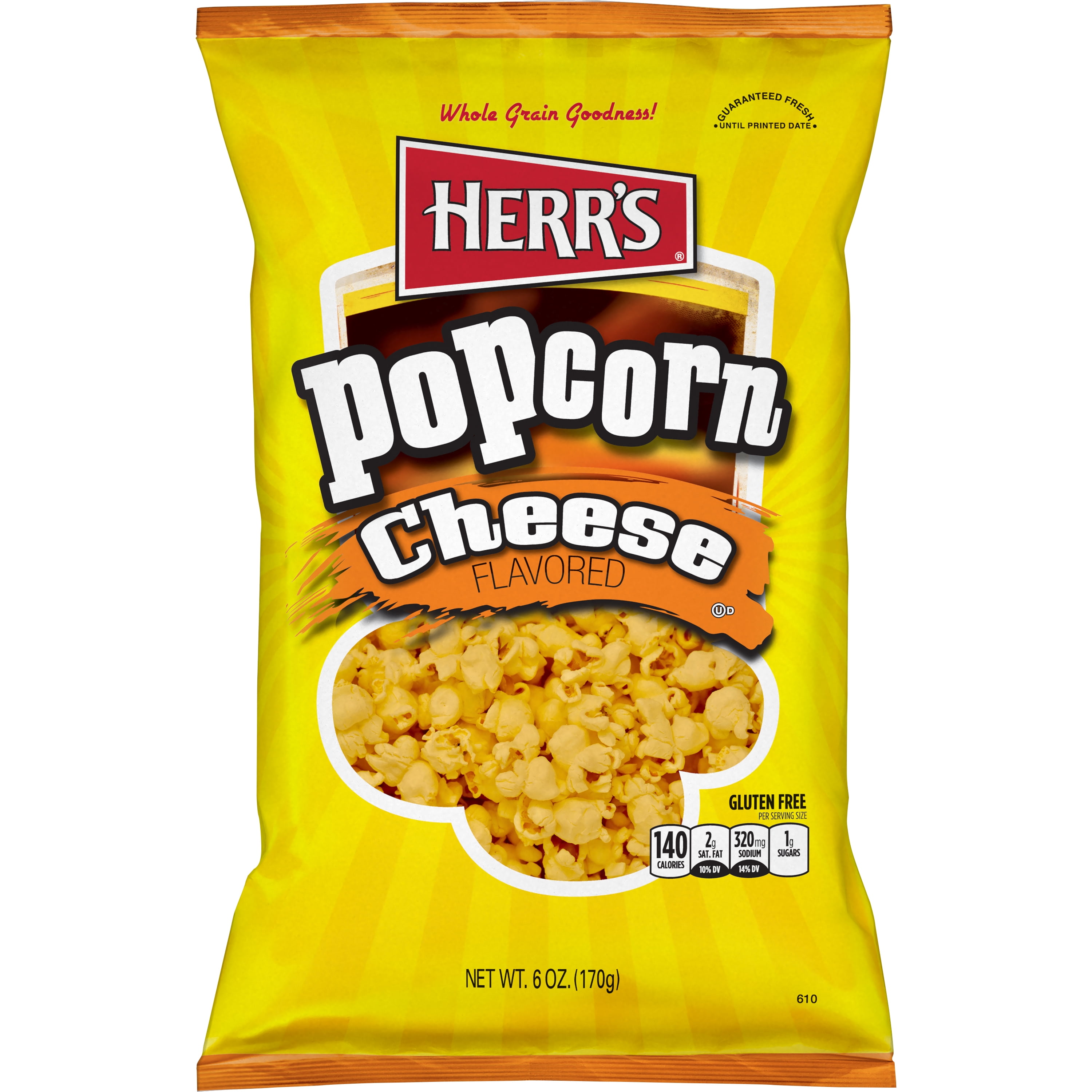 Herr's Cheese Flavored Popcorn, 6 oz - Walmart.com
