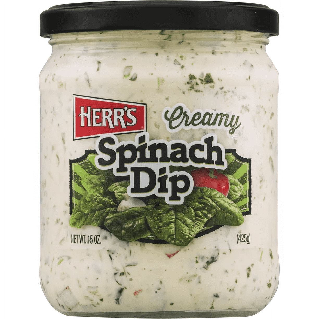 Herr's Creamy Spinach Dip, Perfect for Chips, 2-Pack 15 oz. Jars ...