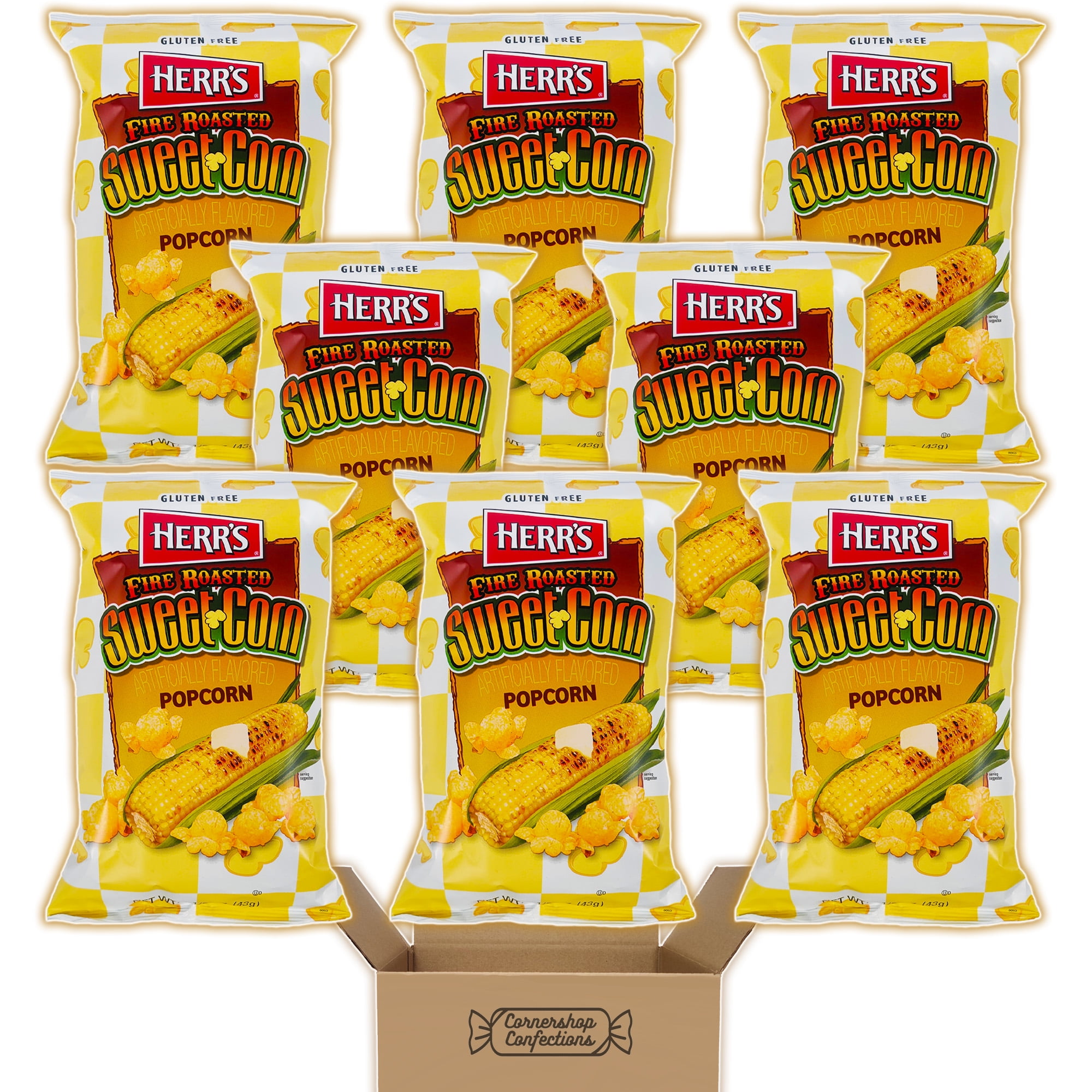 Herr's Fire Roasted Sweet Corn Bulk Share Pack - 8 1.5oz Bags of Air ...