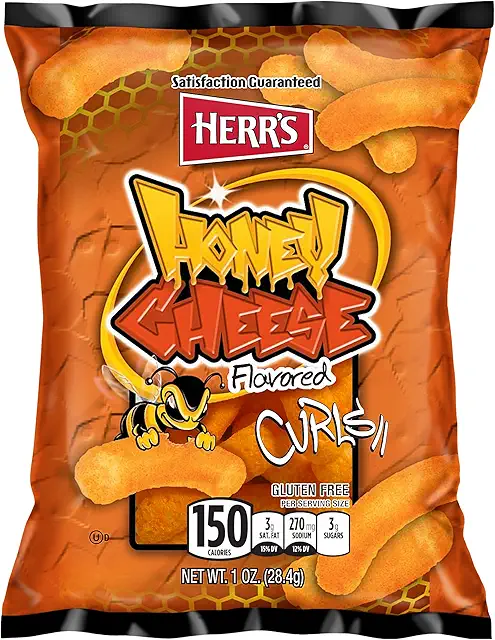 Herr`s Honey Cheese Curls 1 oz Pack of 12 (Curated by RJ Snacks ...