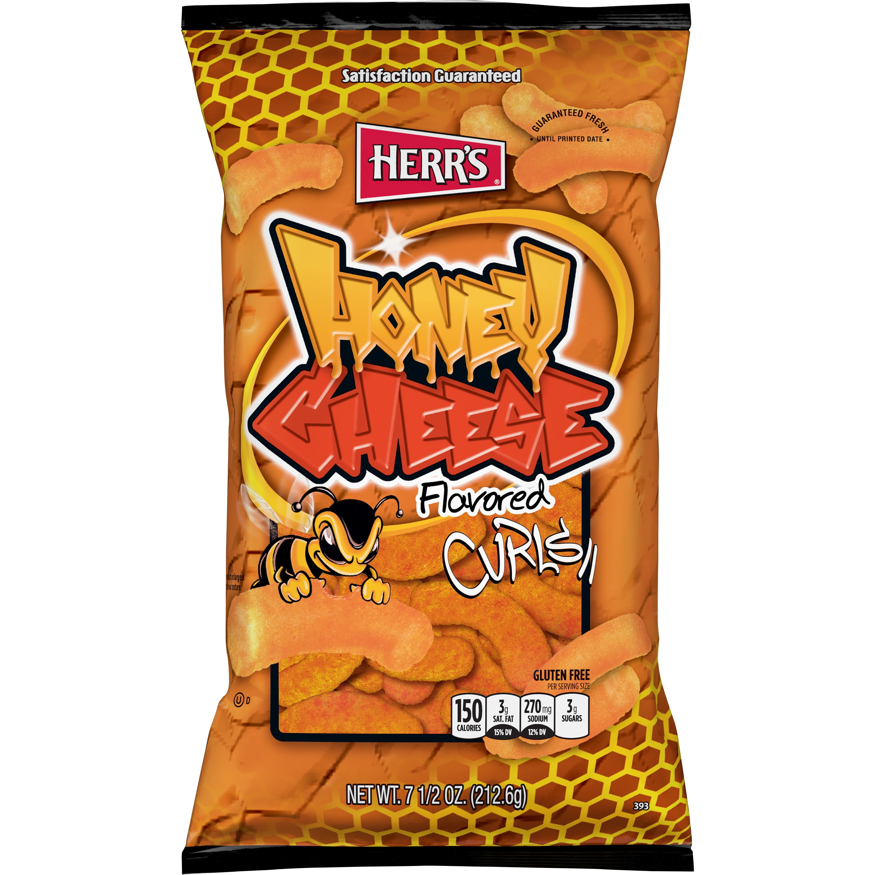 Herr's Crunchy Honey Cheese Flavored Curls - Gluten Free Kosher Snacks ...