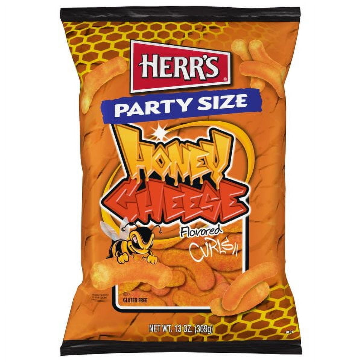 Herr's Honey Flavored Cheese Curls Party Size, 13 oz - Walmart.com