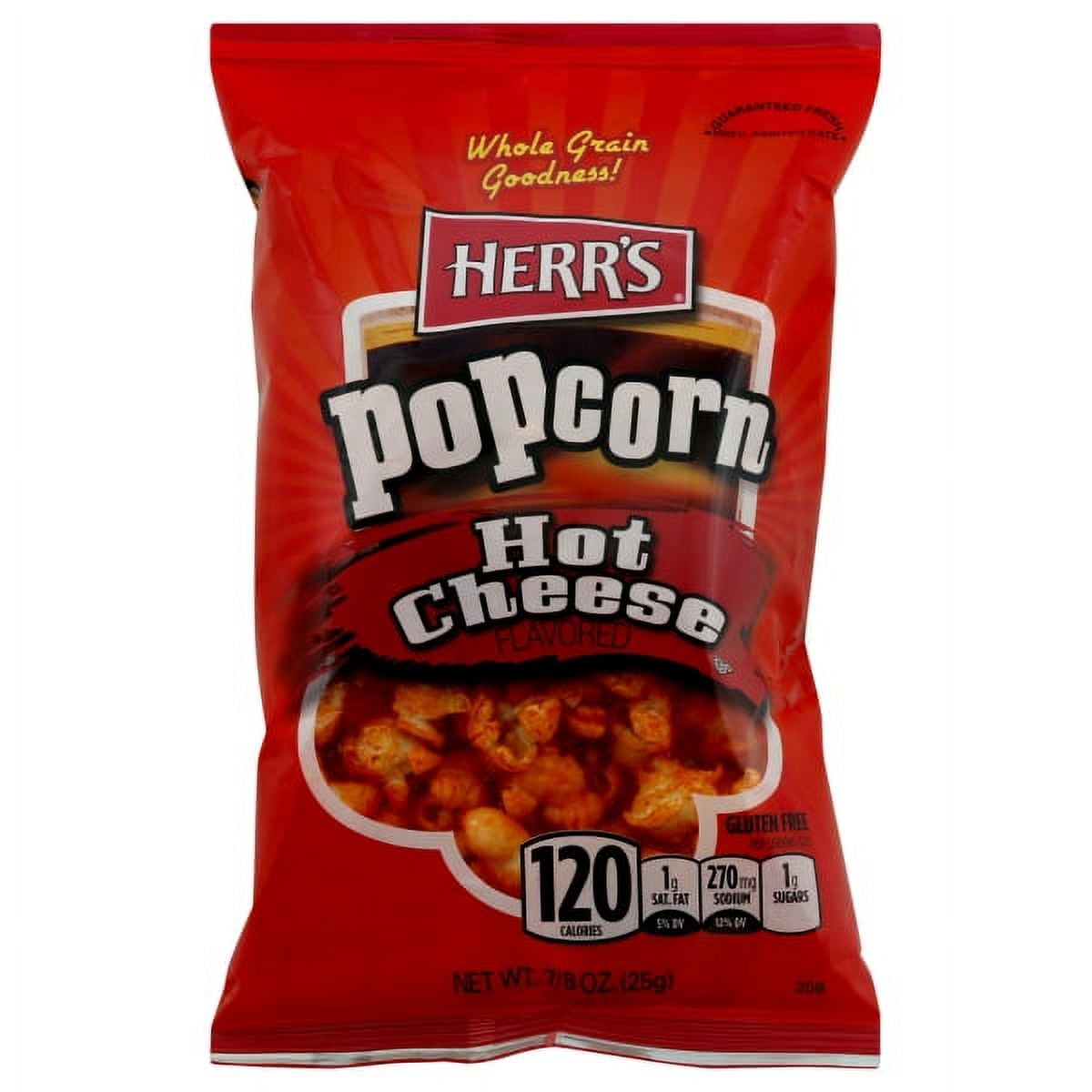 Herr's Hot Cheese Flavored Popcorn .5/8 oz Bags - Pack of 30 - Walmart.com