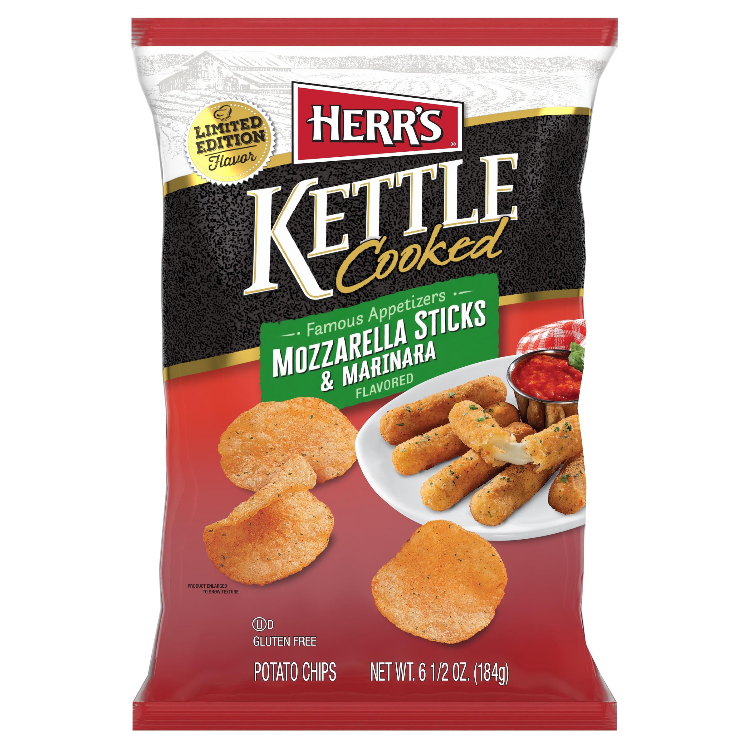 Herr's Mozzarella Stick & Marinara Dip Kettle Chips 6.5oz - Walmart.com