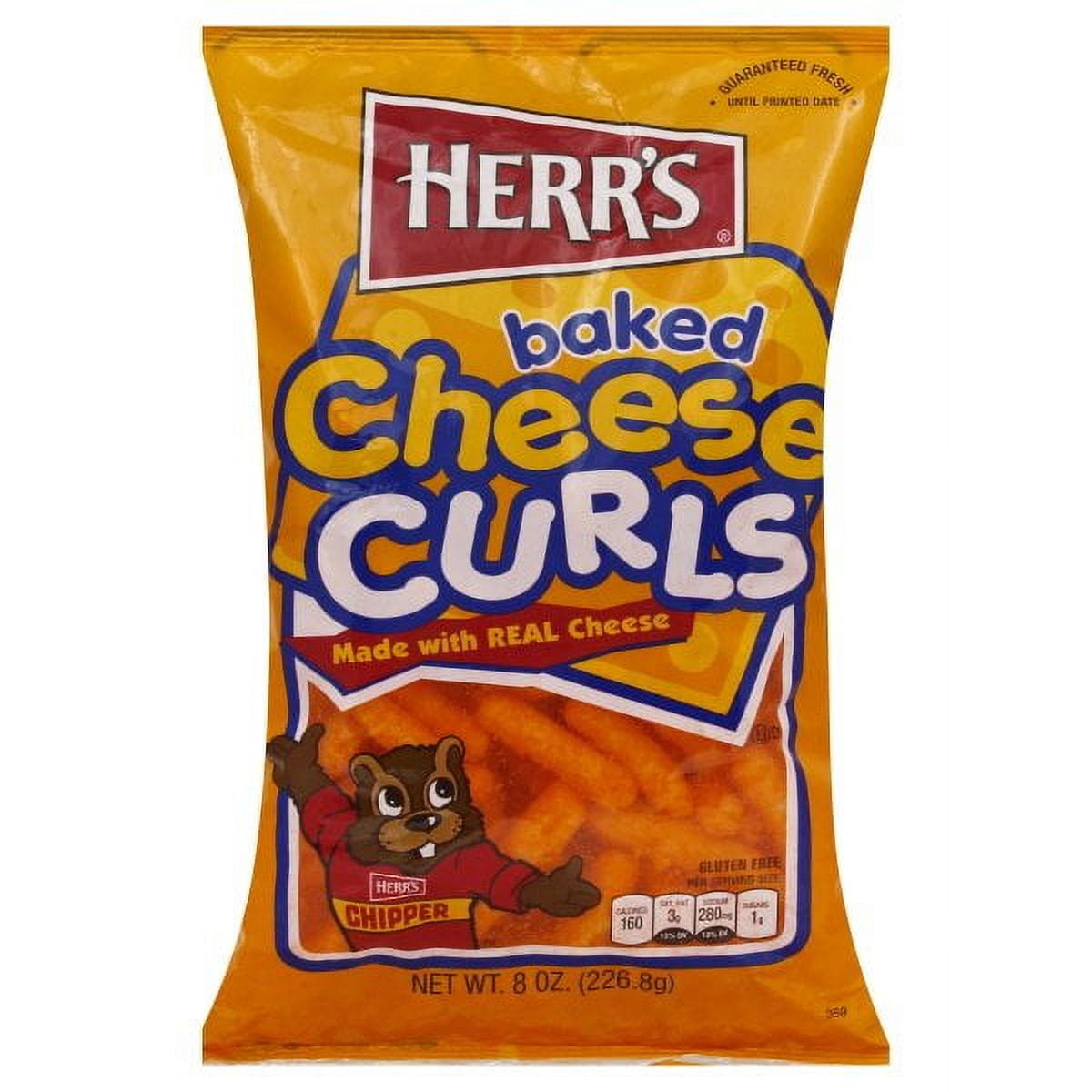 Herr's Original Baked Cheese Curls, 3-Pack 8 oz. Family Size Bags ...