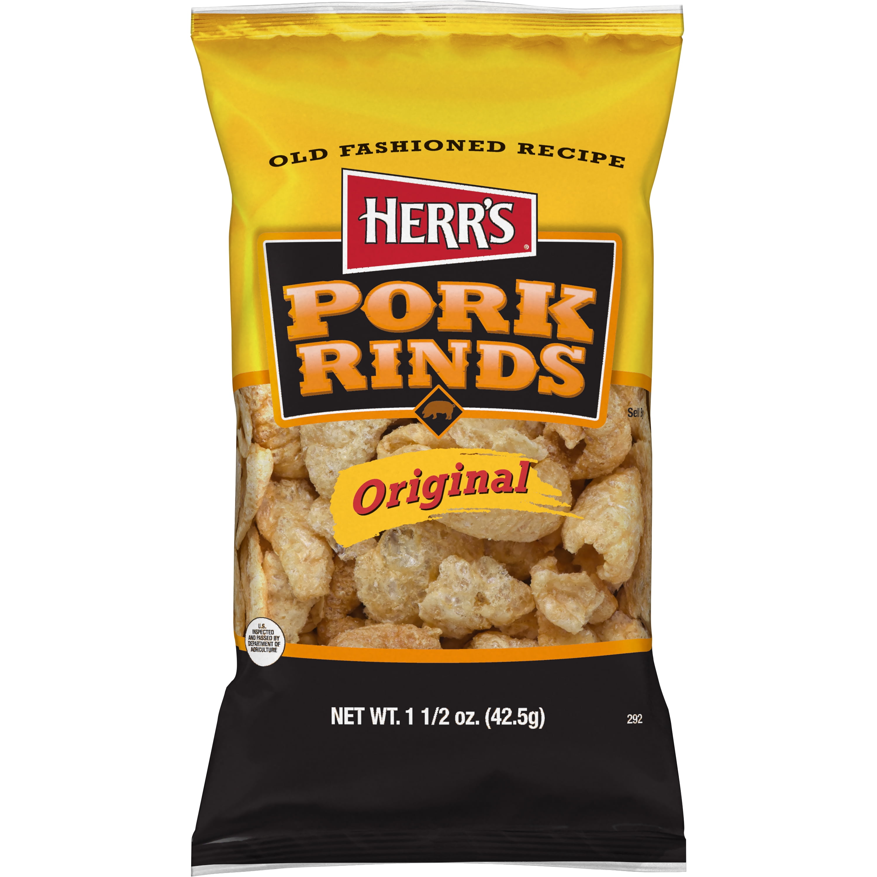 Herr's Original Flavor Pork Rinds, 1.25 oz. - Walmart.com