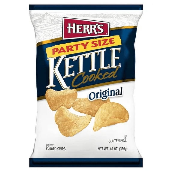 Herr's Original Kettle Cooked Potato Chips, 3-Pack 13 oz. Party Size ...