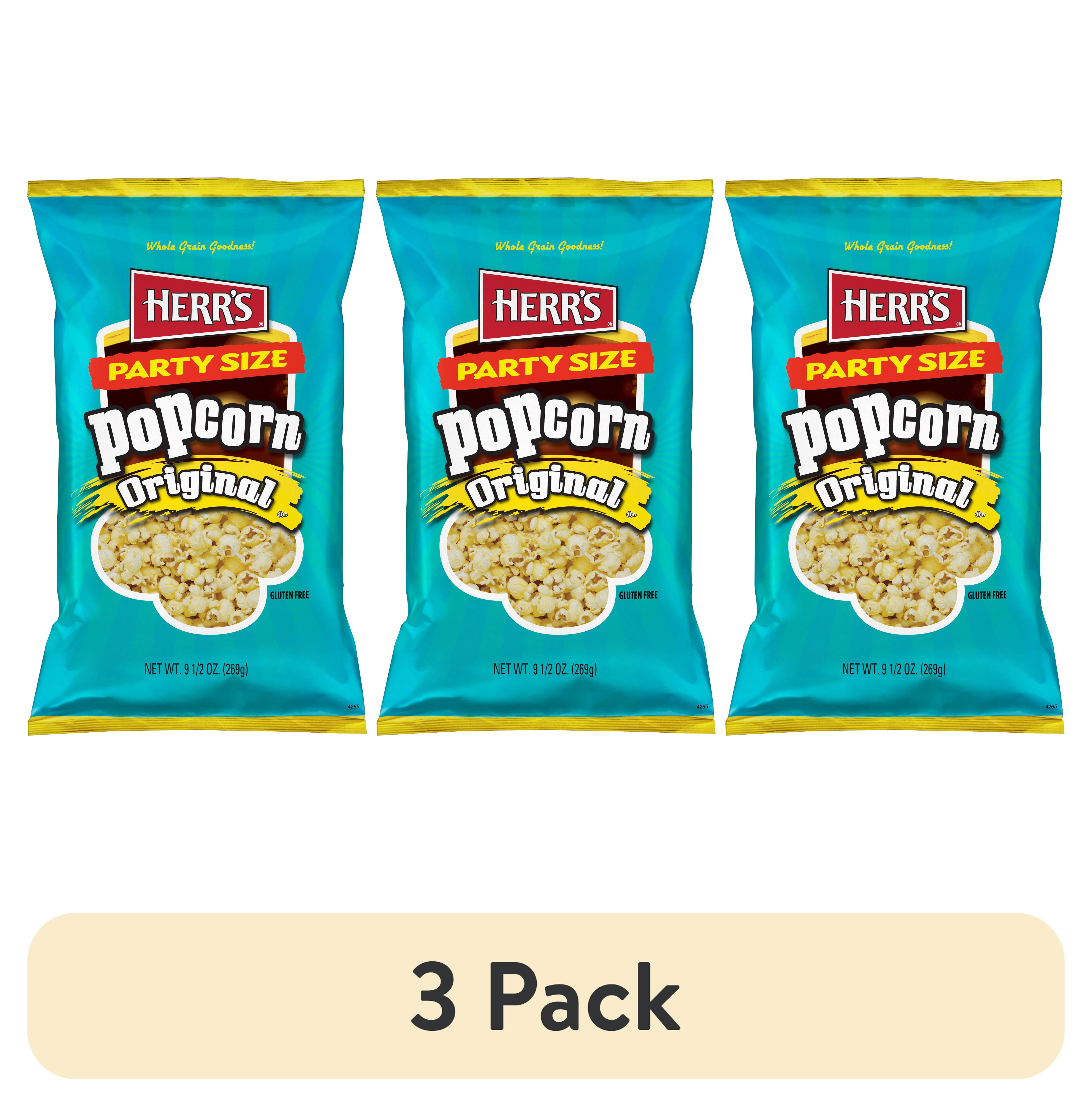 (3 pack) Herr's Original Party Size Popcorn 9.5oz - Walmart.com