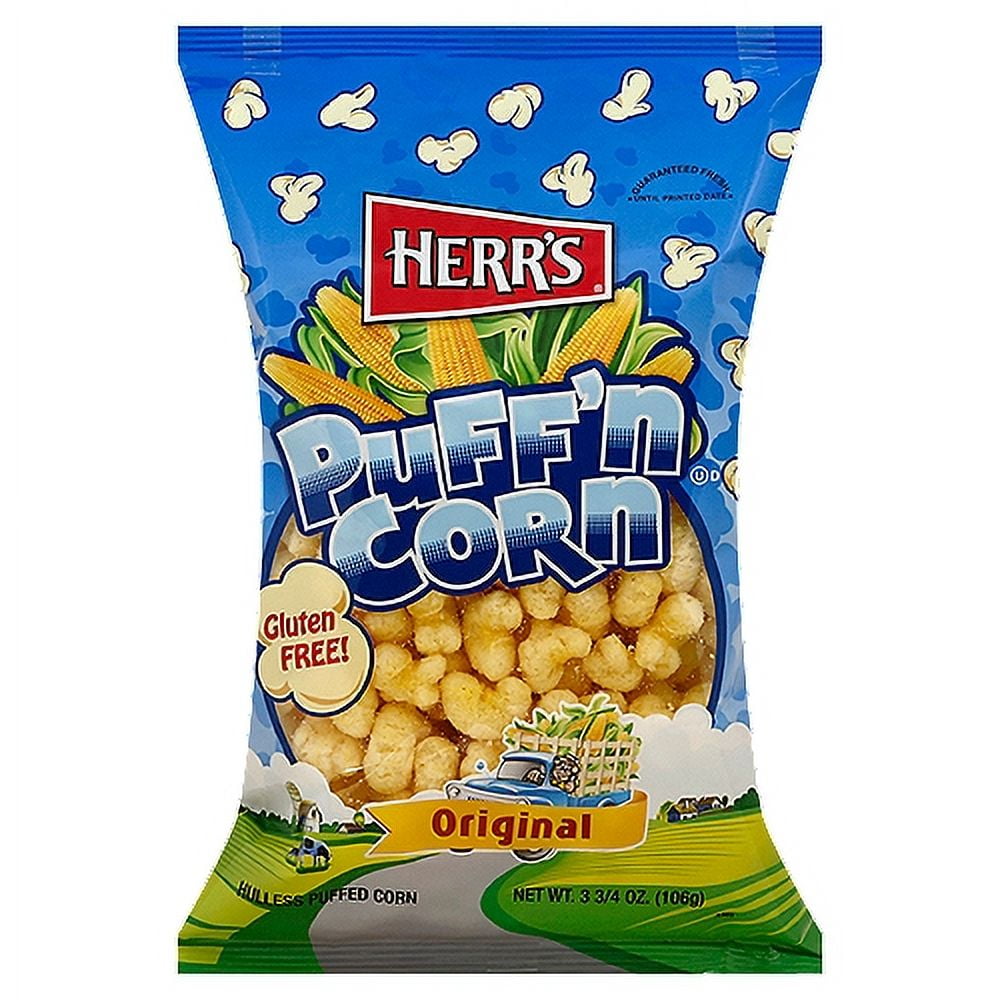 Herr's Original Puff'n Corn Hulless Puffed Corn, 6-Pack 3.75 oz. Bags ...