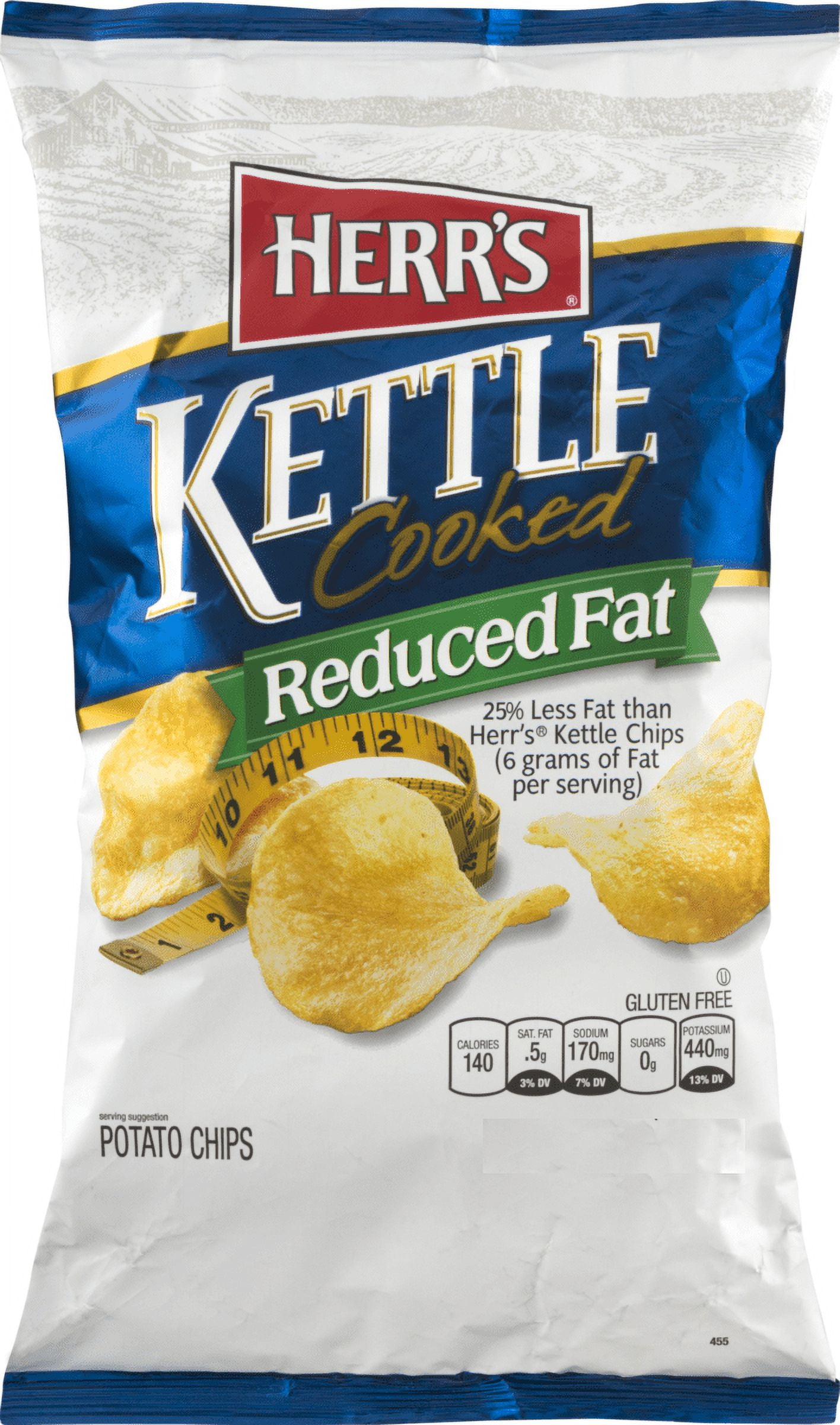 Herr's Original Reduced Fat Kettle Cooked Potato Chips, 24-Pack Case 2. ...