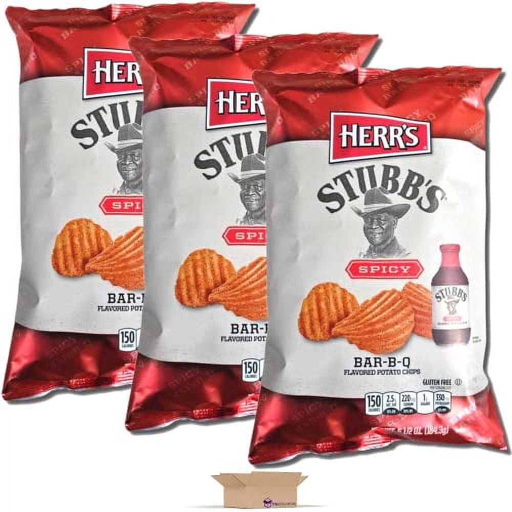 Herr's Spicy Bar-B-Q Potato Chips by Herr's | 3 Bag Value Pack ...