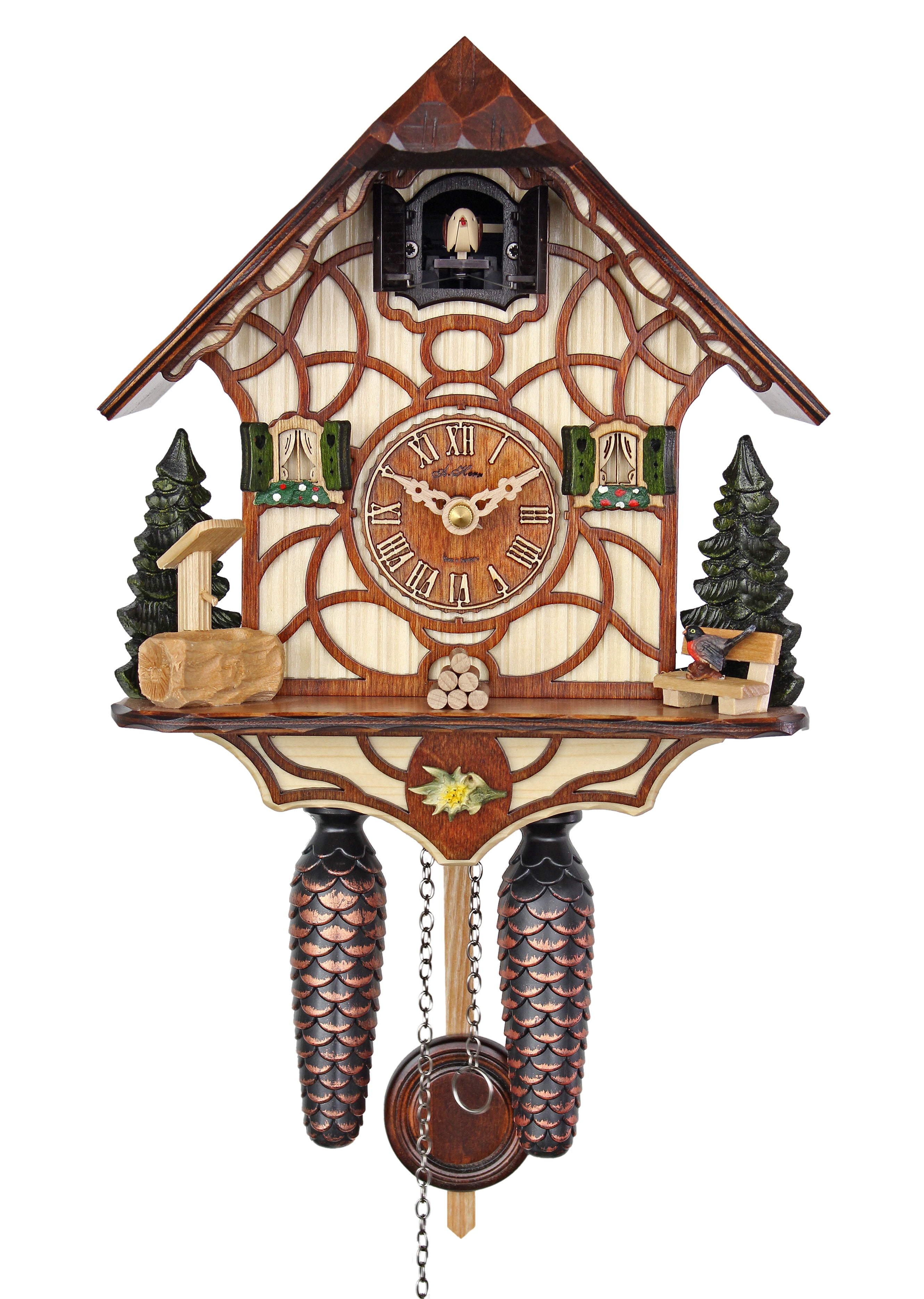 HerrZeit Adolf Herr Quartz Cuckoo Clock - Magic Brown - Walmart.com