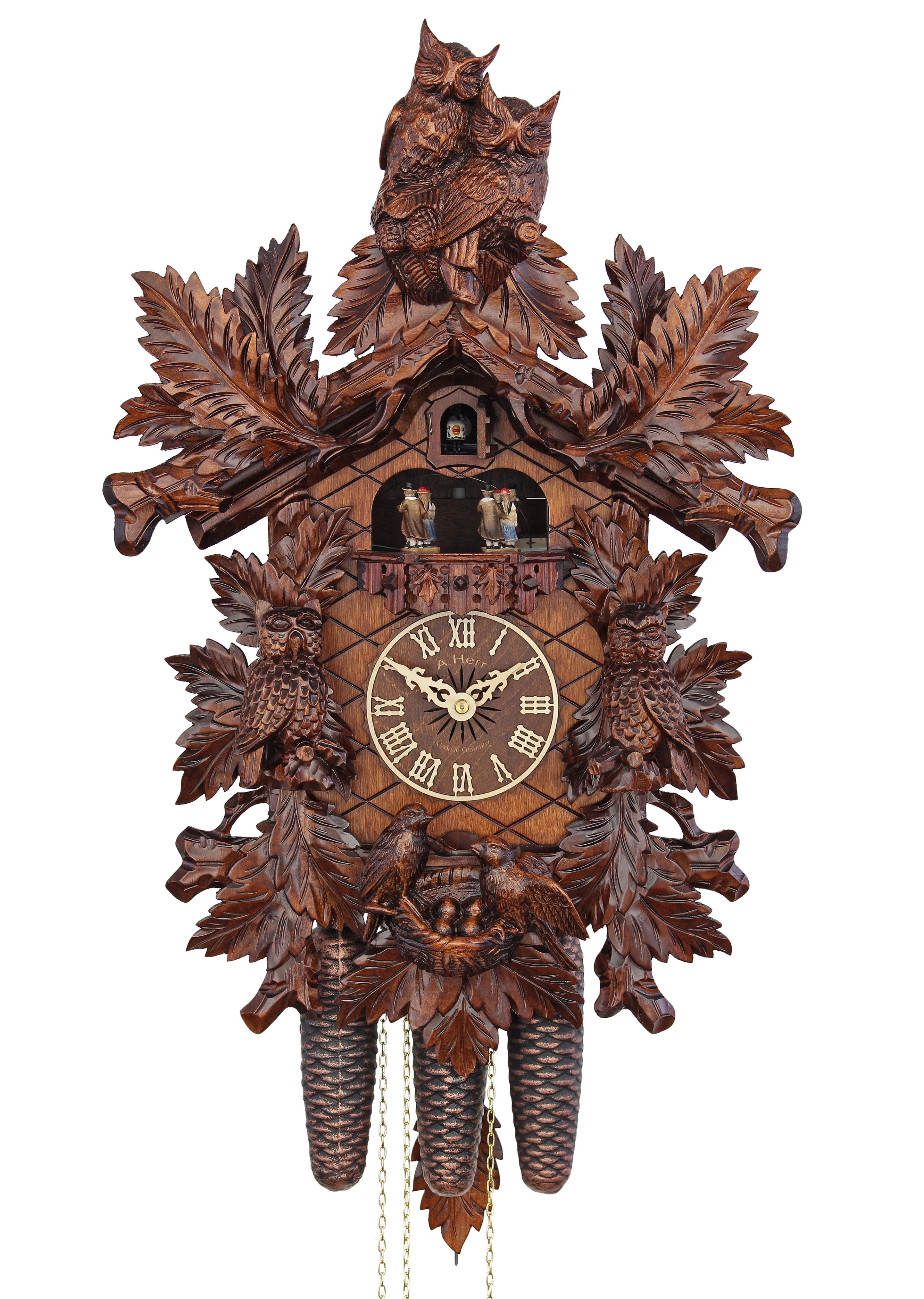 HerrZeit by Adolf Herr Cuckoo Clock - Owl family (handshingled) - Walmart.com