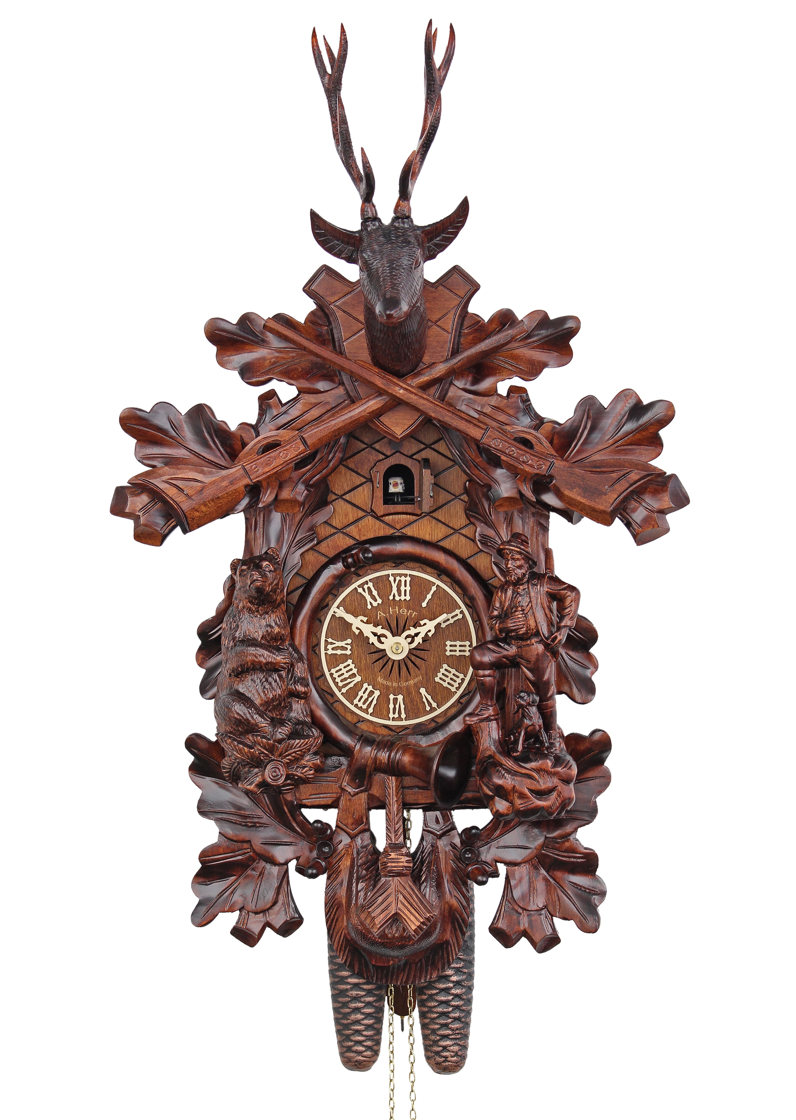 HerrZeit by Adolf Herr Cuckoo Clock - The Bear Hunter (S) - Walmart.com