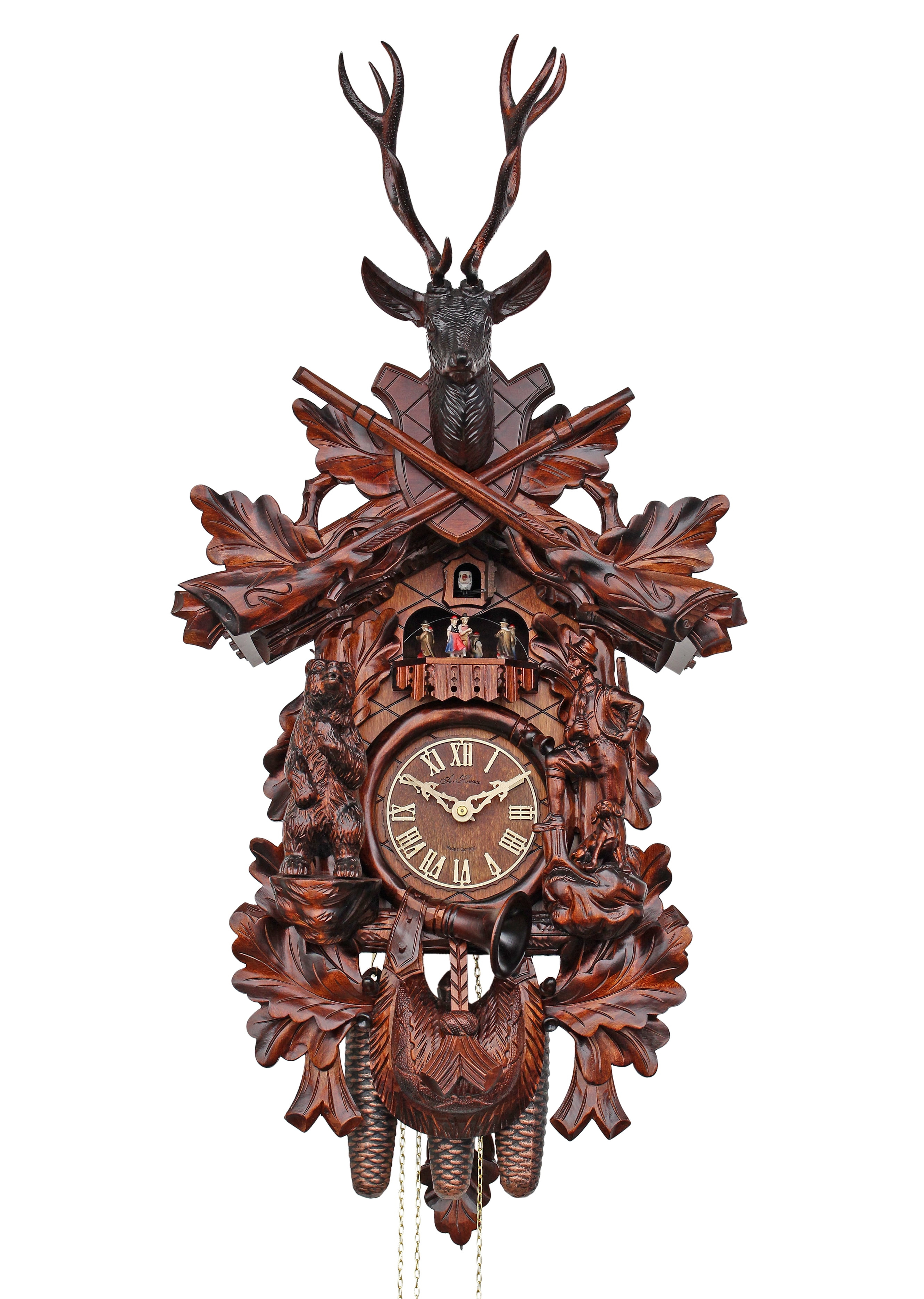 HerrZeit by Adolf Herr Cuckoo Clock - The Bear Hunter XL handshingled ...