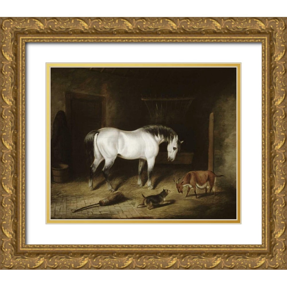Herring, John Frederick 17x15 Gold Ornate Wood Framed with Double ...