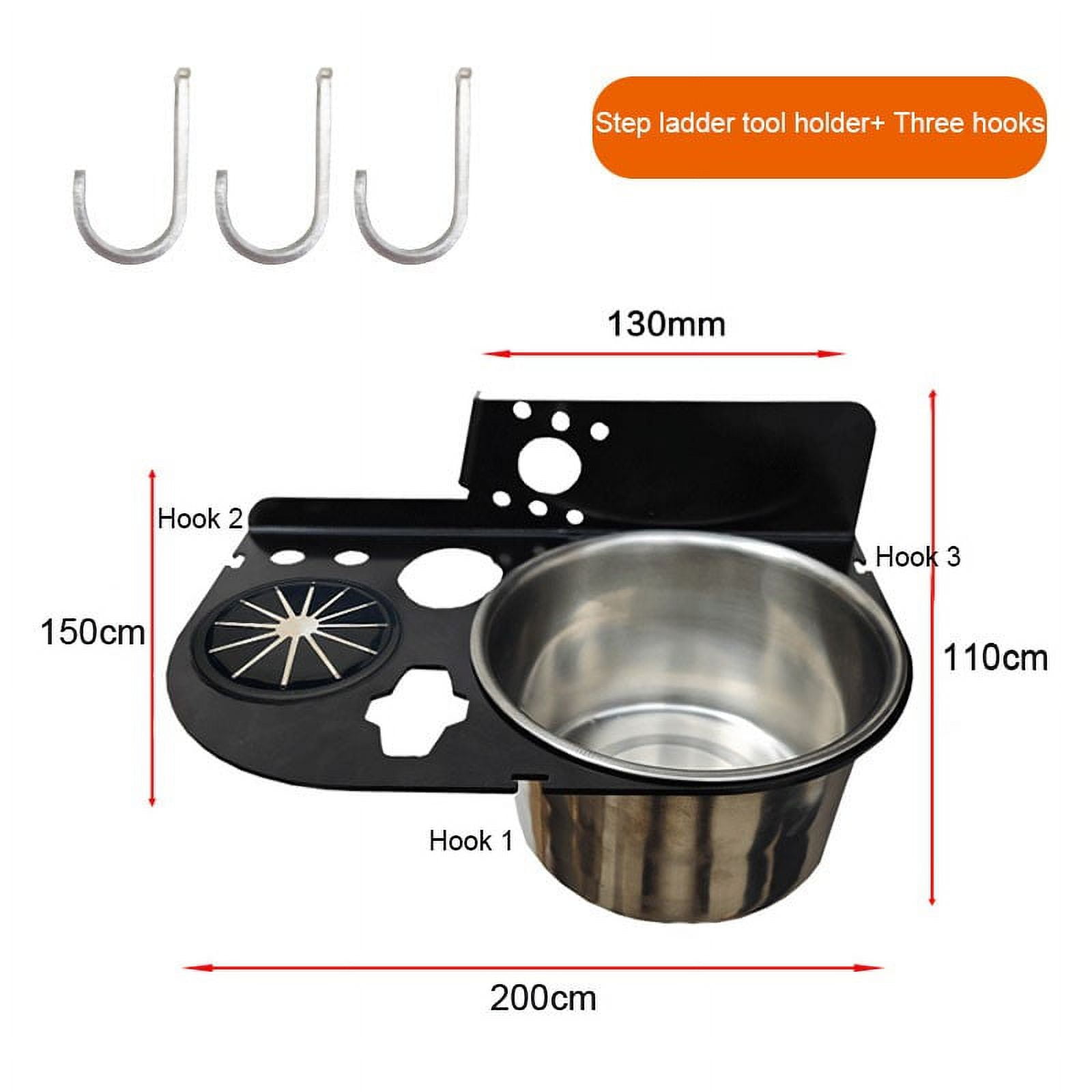 Herringbone Ladder Tool Rack Multi-Function Storage Organizer Holds 450 ...