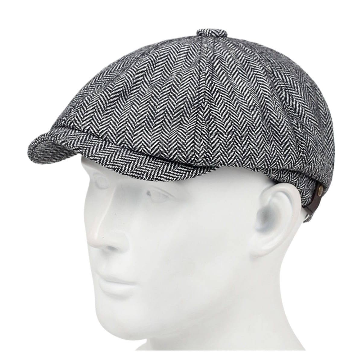 Herringbone Newsboy Cap for Men Stitching berets Cap Autumn Winter Men ...