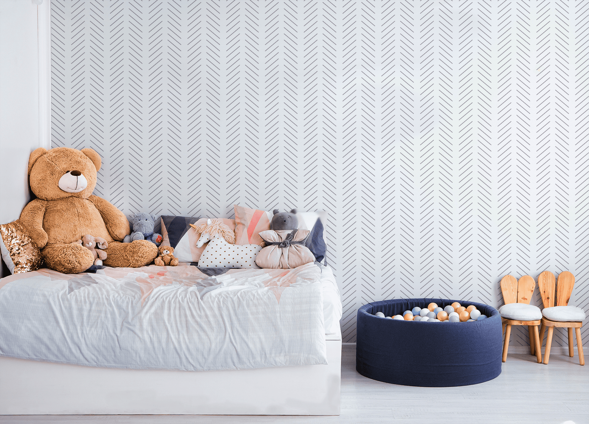 Herringbone Pattern Stencil - Art and Wall Stencil (30"x48") - Walmart.com