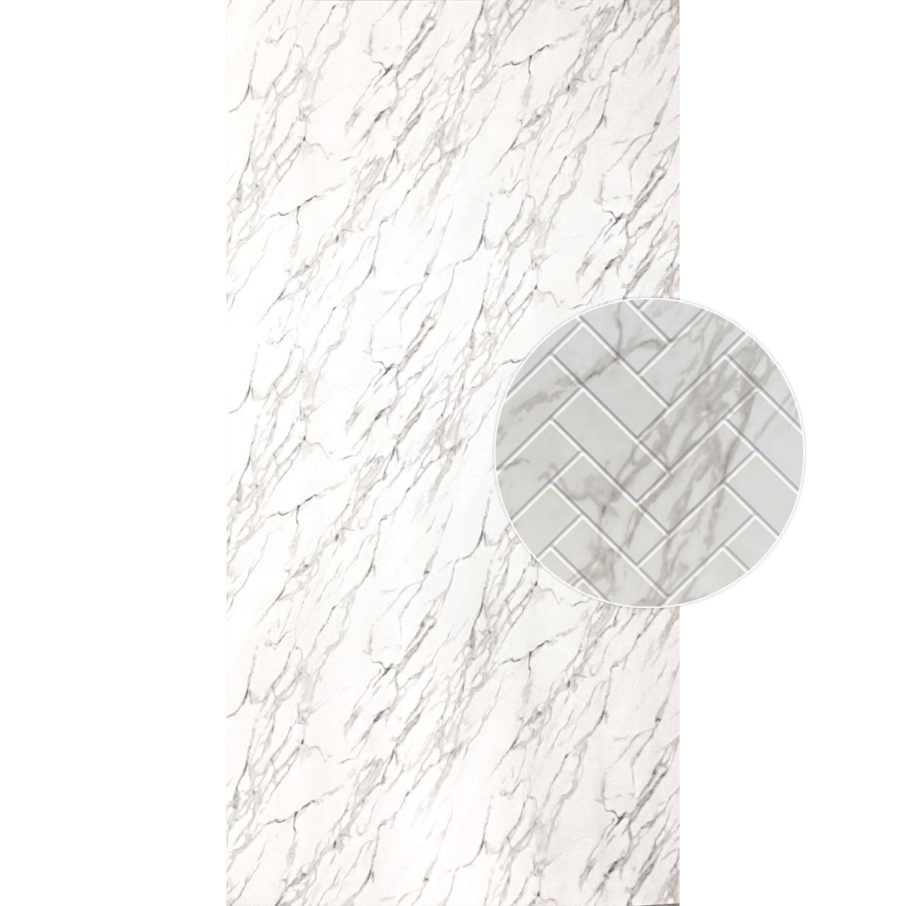 Herringbone Tile PVC Glue-up Tub and Shower Wall Panels Surround in ...