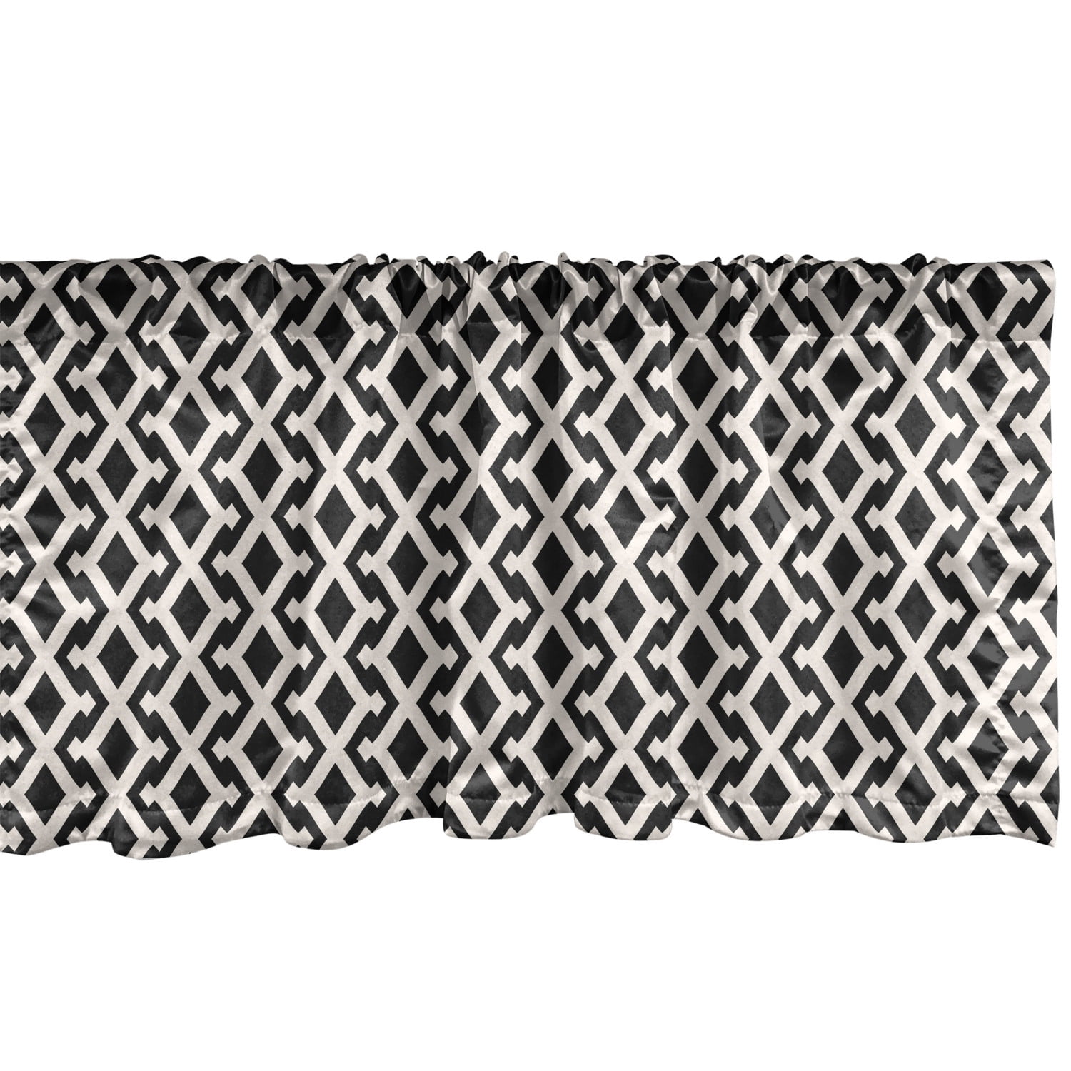 Ambesonne Herringbone Valance Pack of 2, Ethnic Style Rhombuses, 54"X18 ...