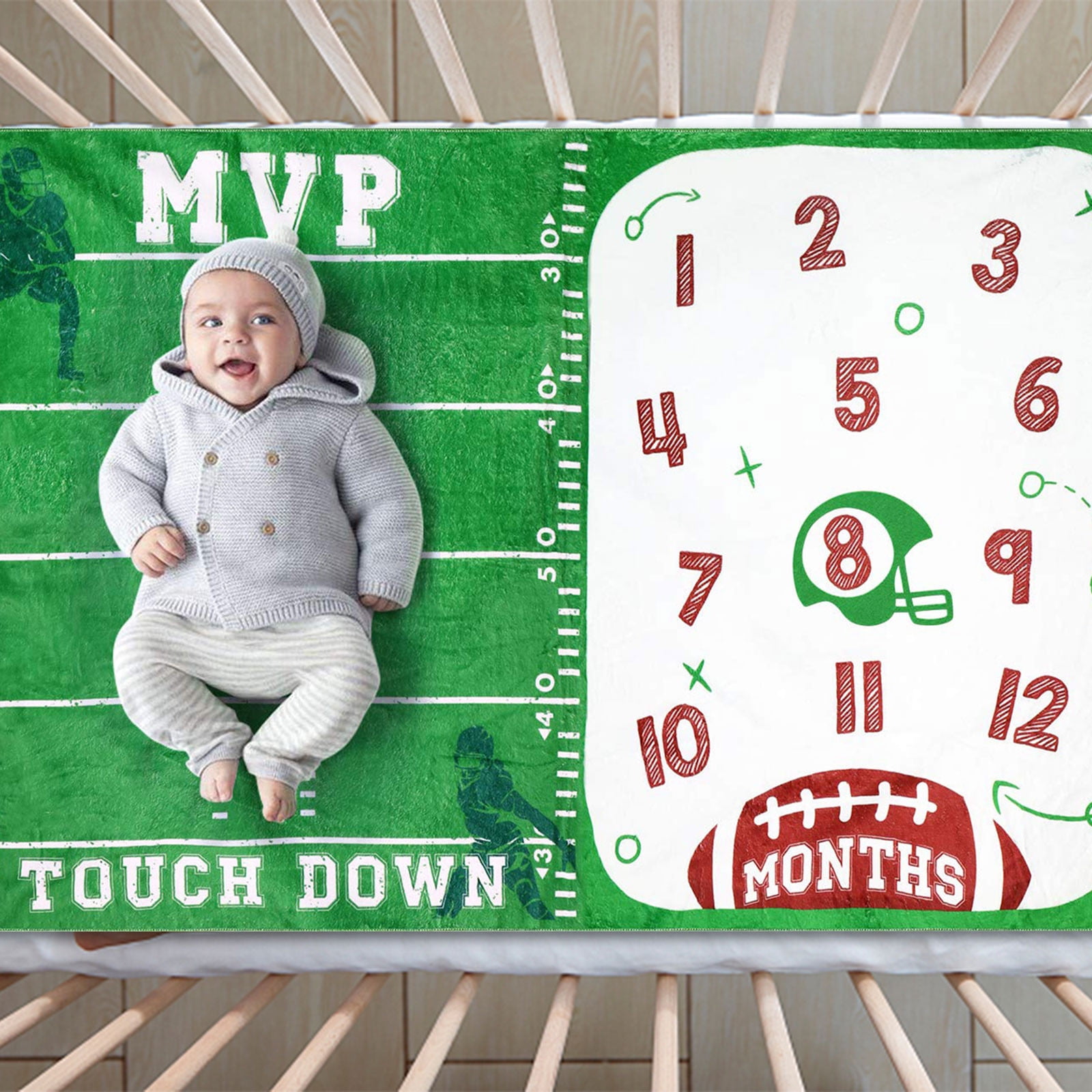 Herrklp Blanket Baby Milestone Blanket - Ultra Soft Fleece Monthly ...