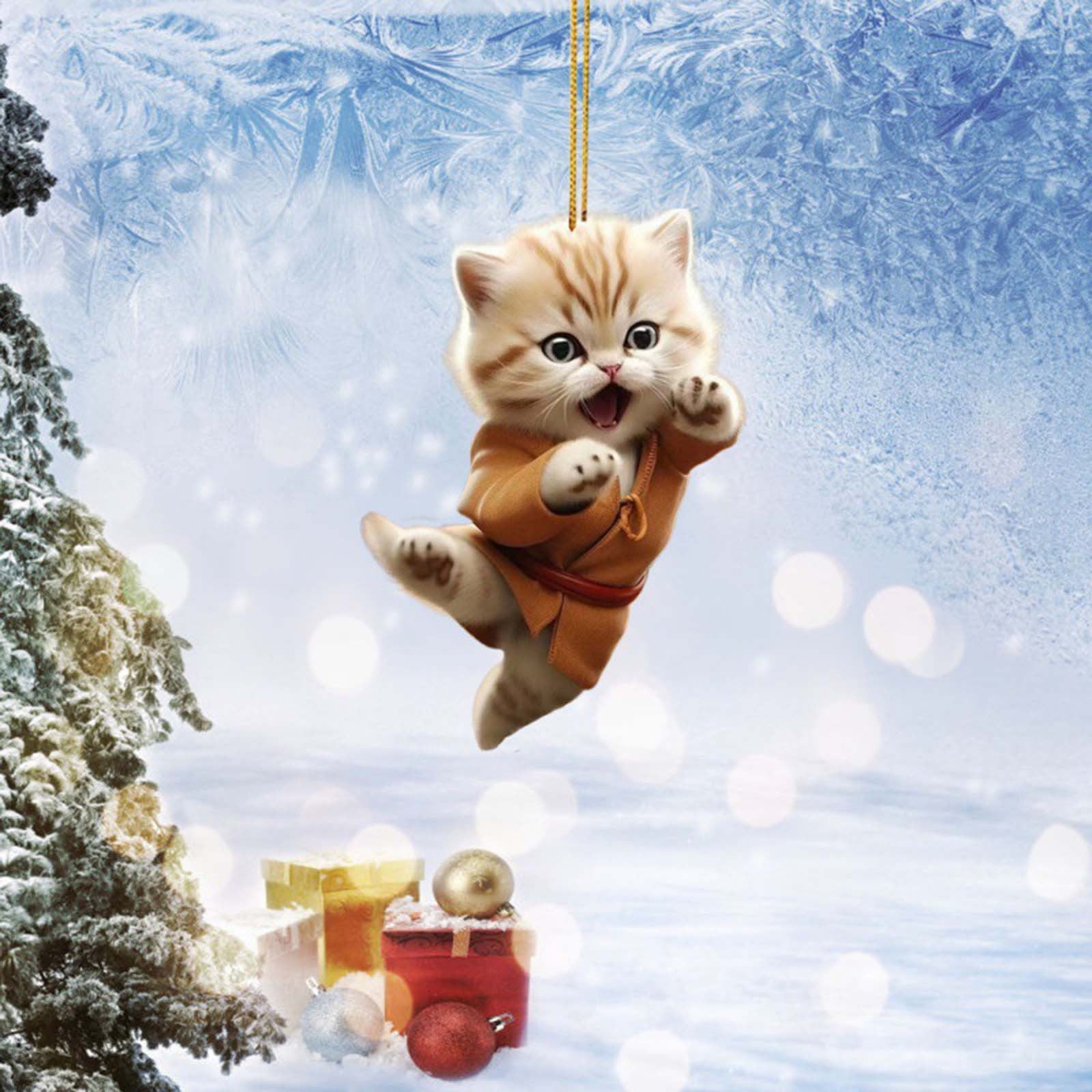 Herrklp Christmas, Acrylic Cats Car Pendant Cats Car Pendant Decor ...