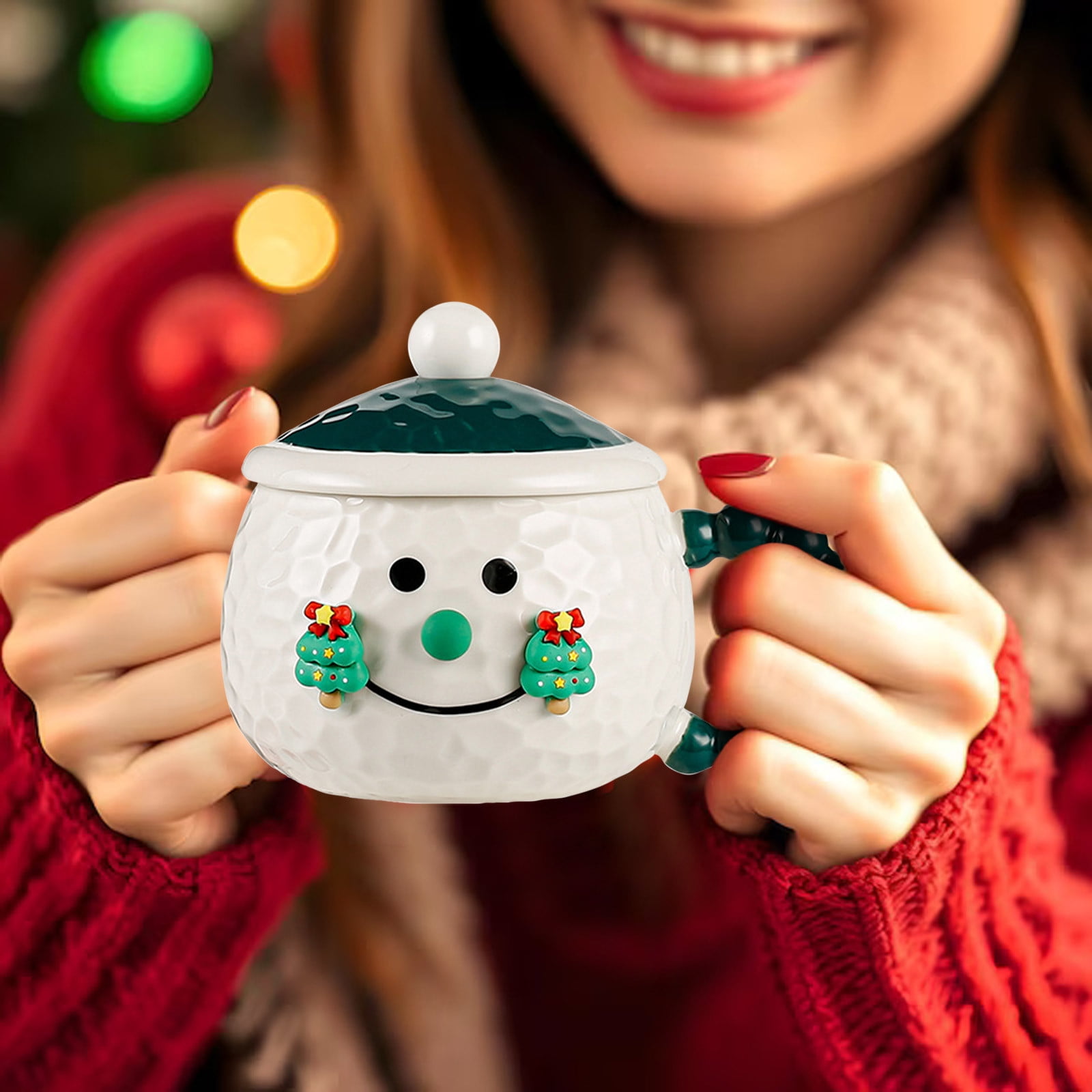 Mr. Christmas 16oz Ceramic Santa Coffee Mug, Vintage Red Mr. Christmas 16oz Ceramic Santa Coffee Mug, Vintage Red