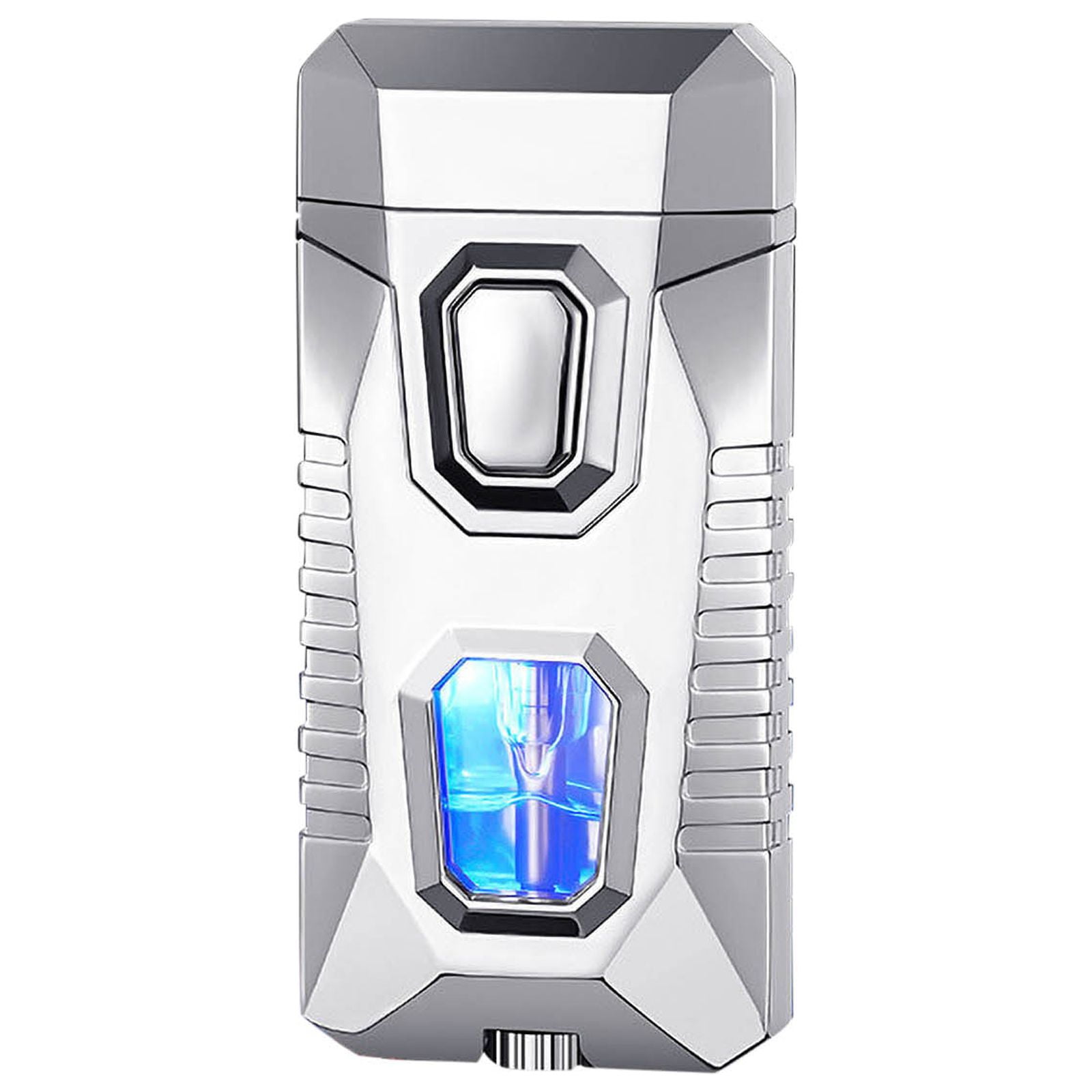 Herrklp Lighter, Flame Lighter With 5 Flints Blue Visible Compartment ...