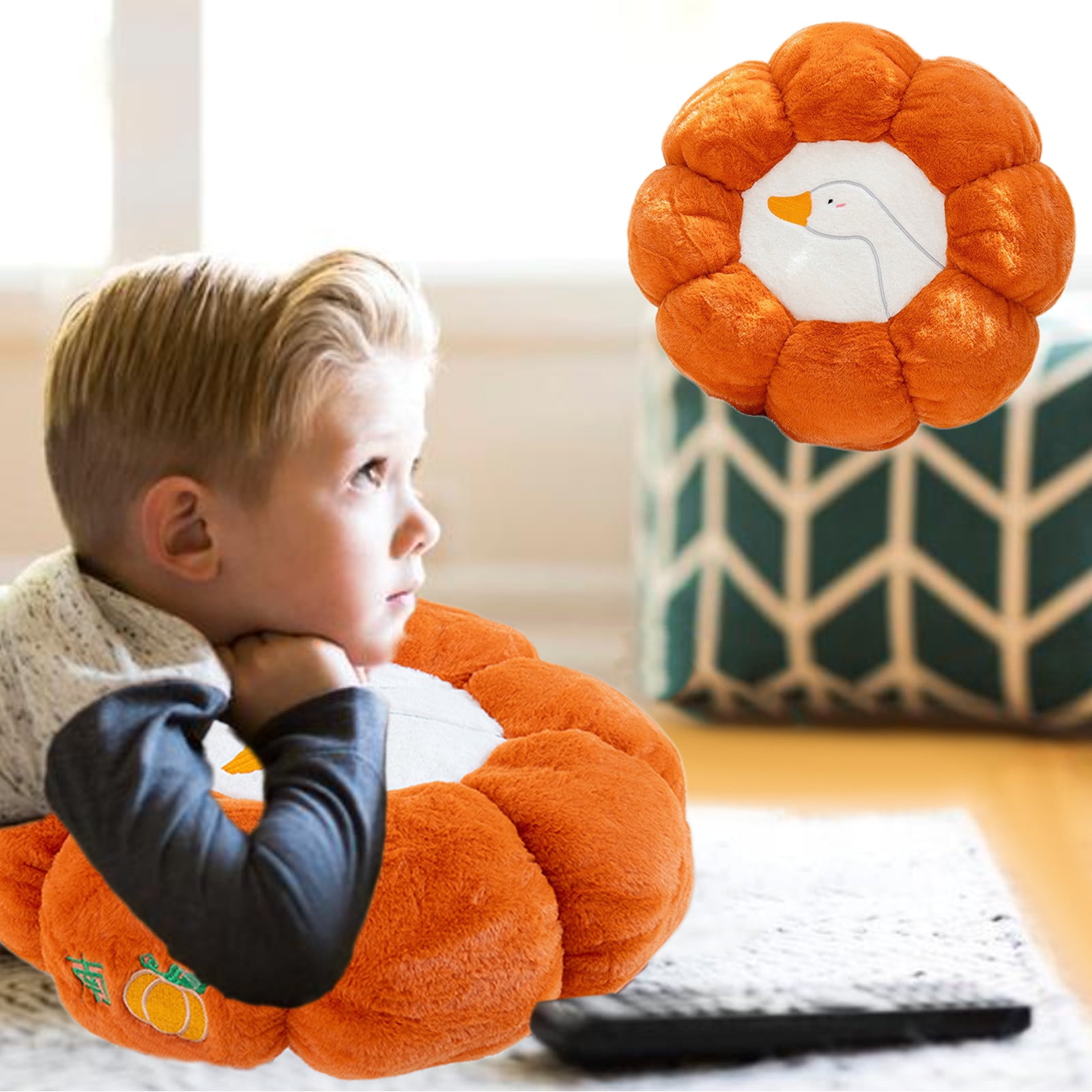 Herrklp Pumpkin Cushion Bedroom Sofa Cushion Office Backrest Plush ...