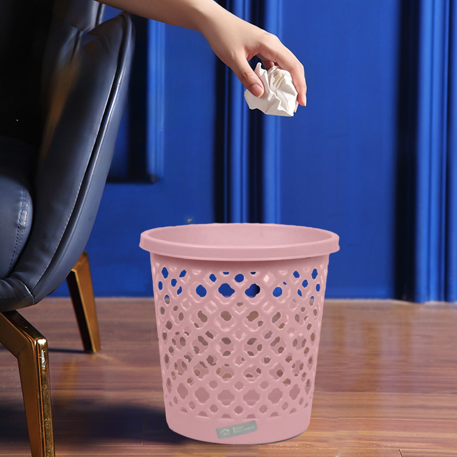 Herrklp Trush Can, Trash Can Pressure Household Kitchen Large Plastic Basket Bedroom Bathroom ...