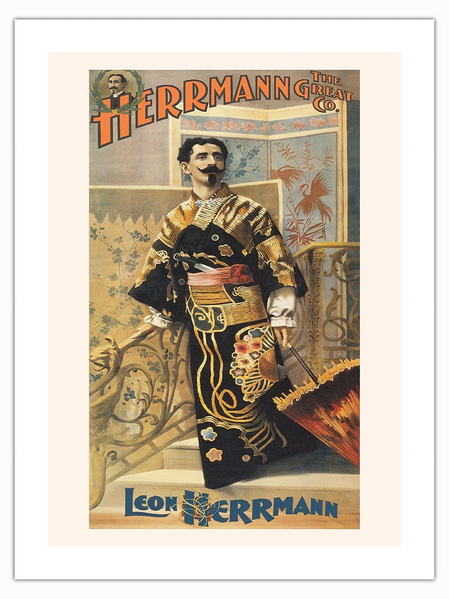 Herrmann the Great - Leon Herrmann - Vintage Magic Poster c.1897 - Fine ...